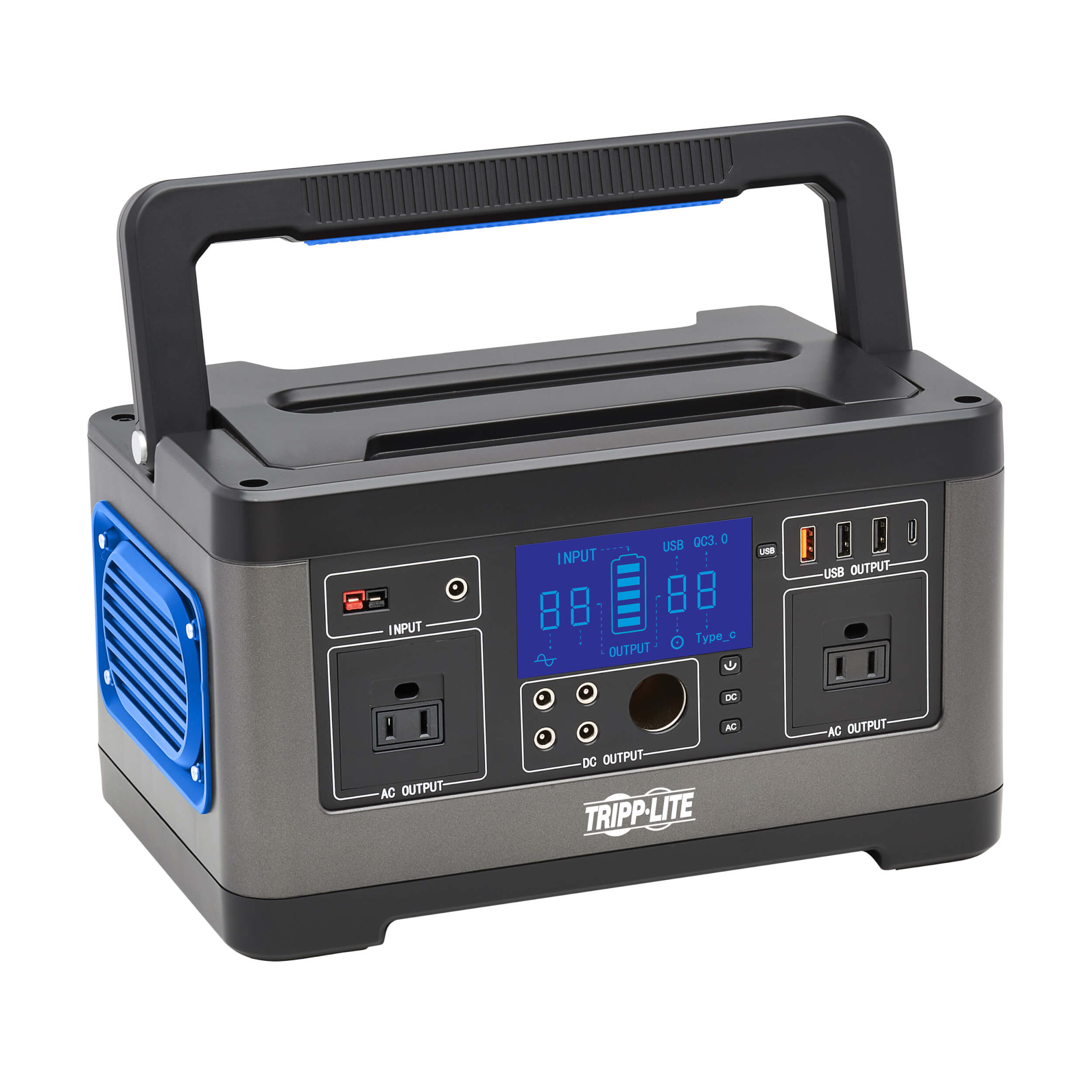 Portable Power Station, 500W, Lithium-Ion, AC, DC Outlets, USB Charging ...