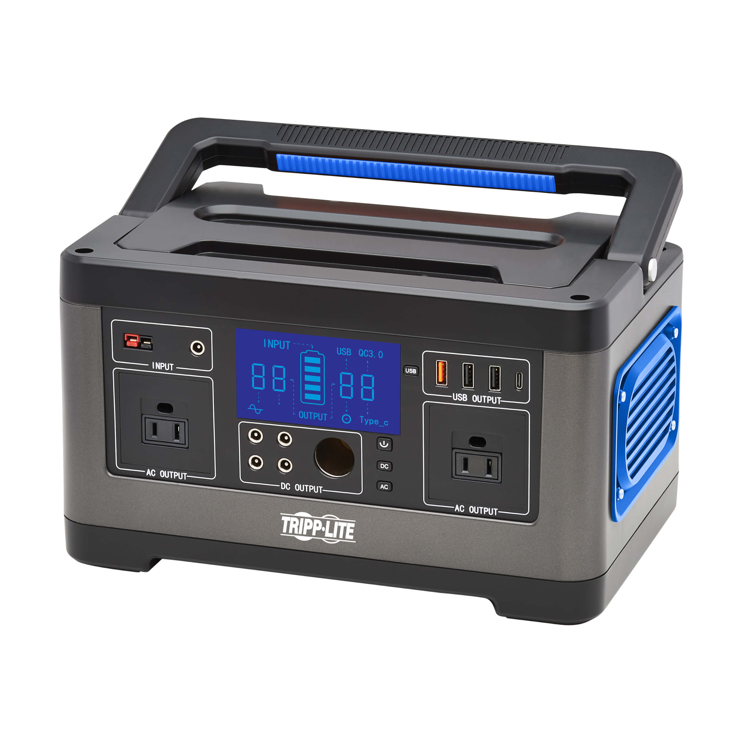Portable Power Station, 500W, Lithium-Ion, AC, DC Outlets, USB Charging ...