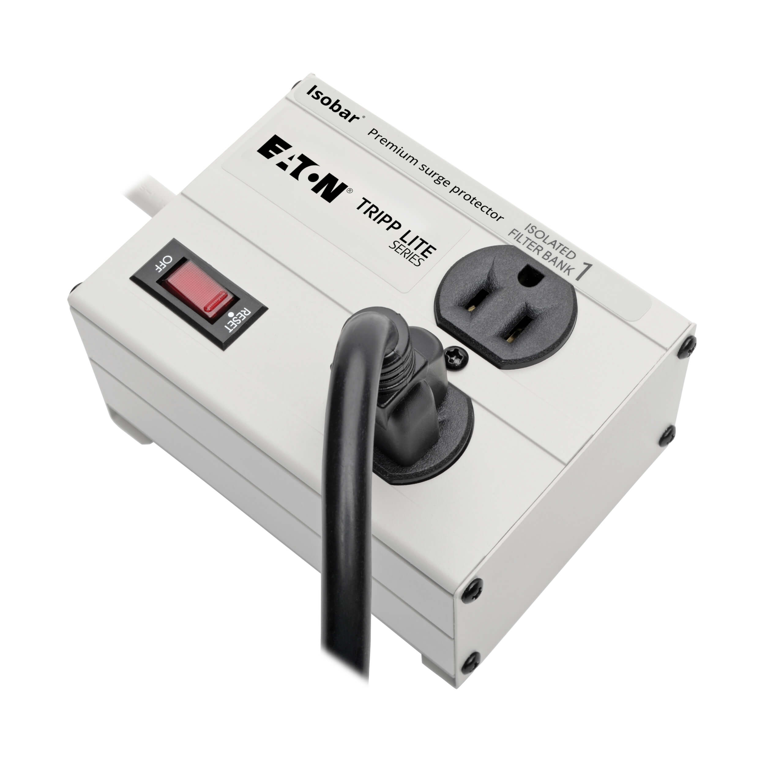 Isobar Surge Protector, 2 Outlet, 1410 Joules, Metal Case | Eaton