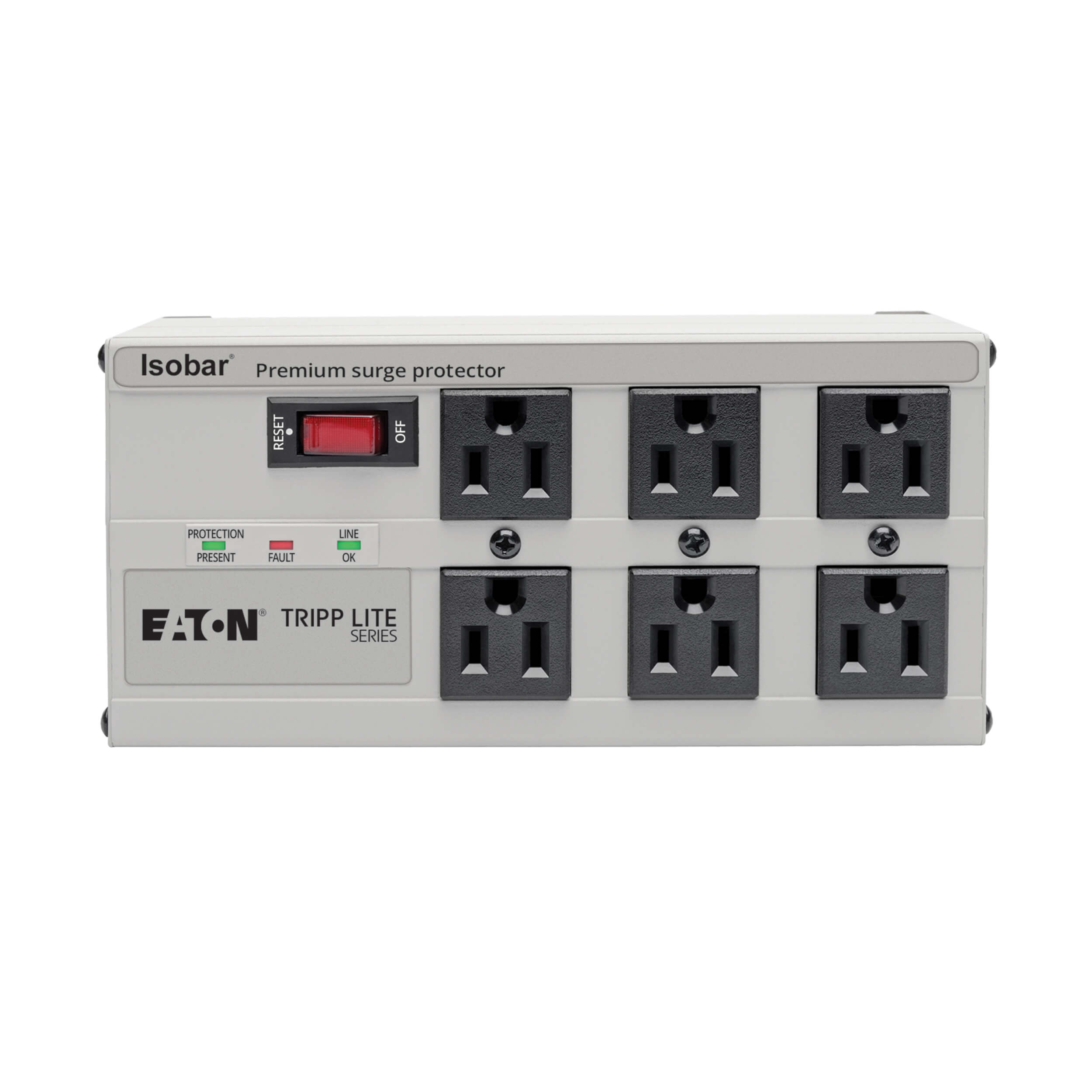 Isobar Surge Protector, 6 Outlet, 3300 Joules, Metal Case | Eaton