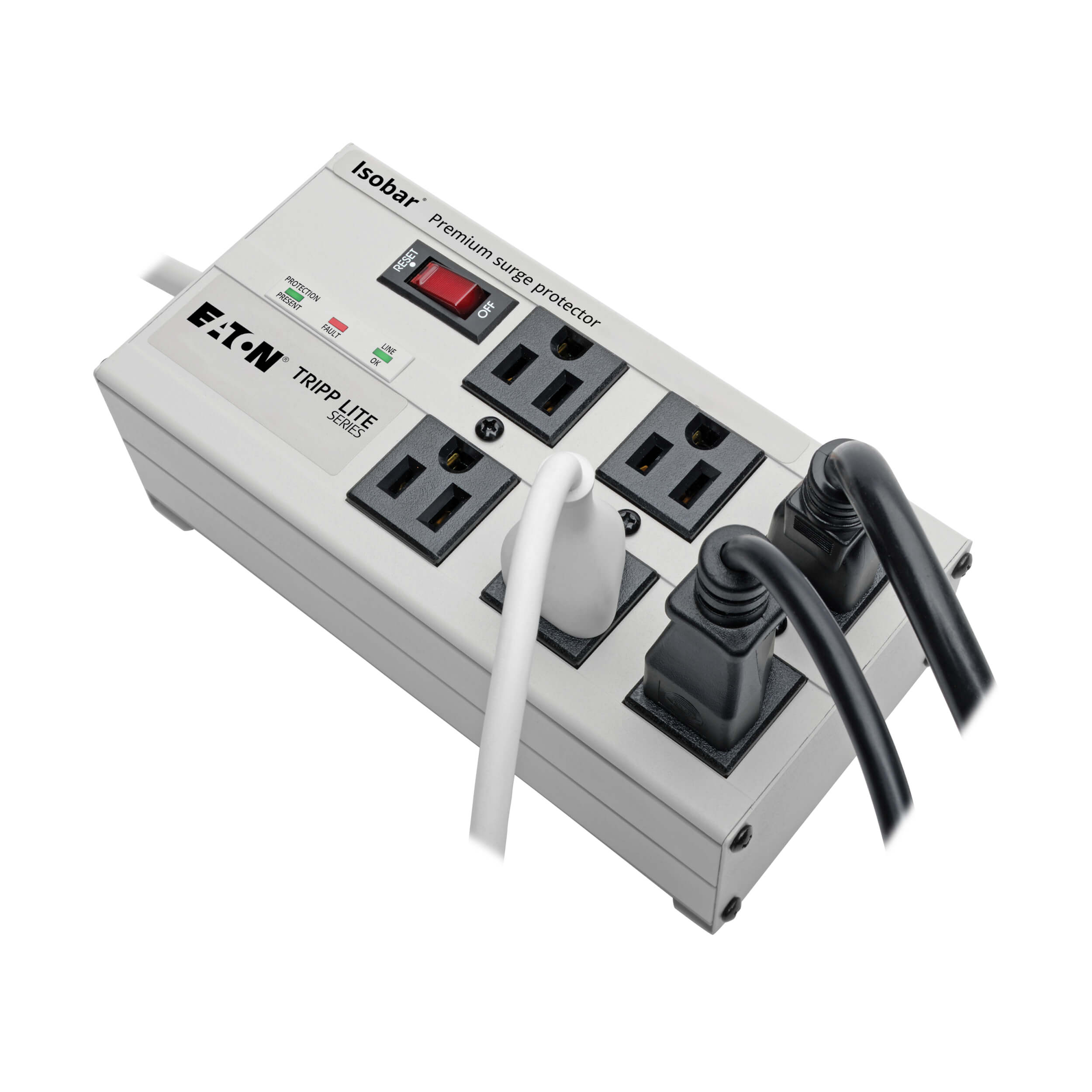 Isobar Surge Protector, 6 Outlet, 3300 Joules, Metal | Eaton