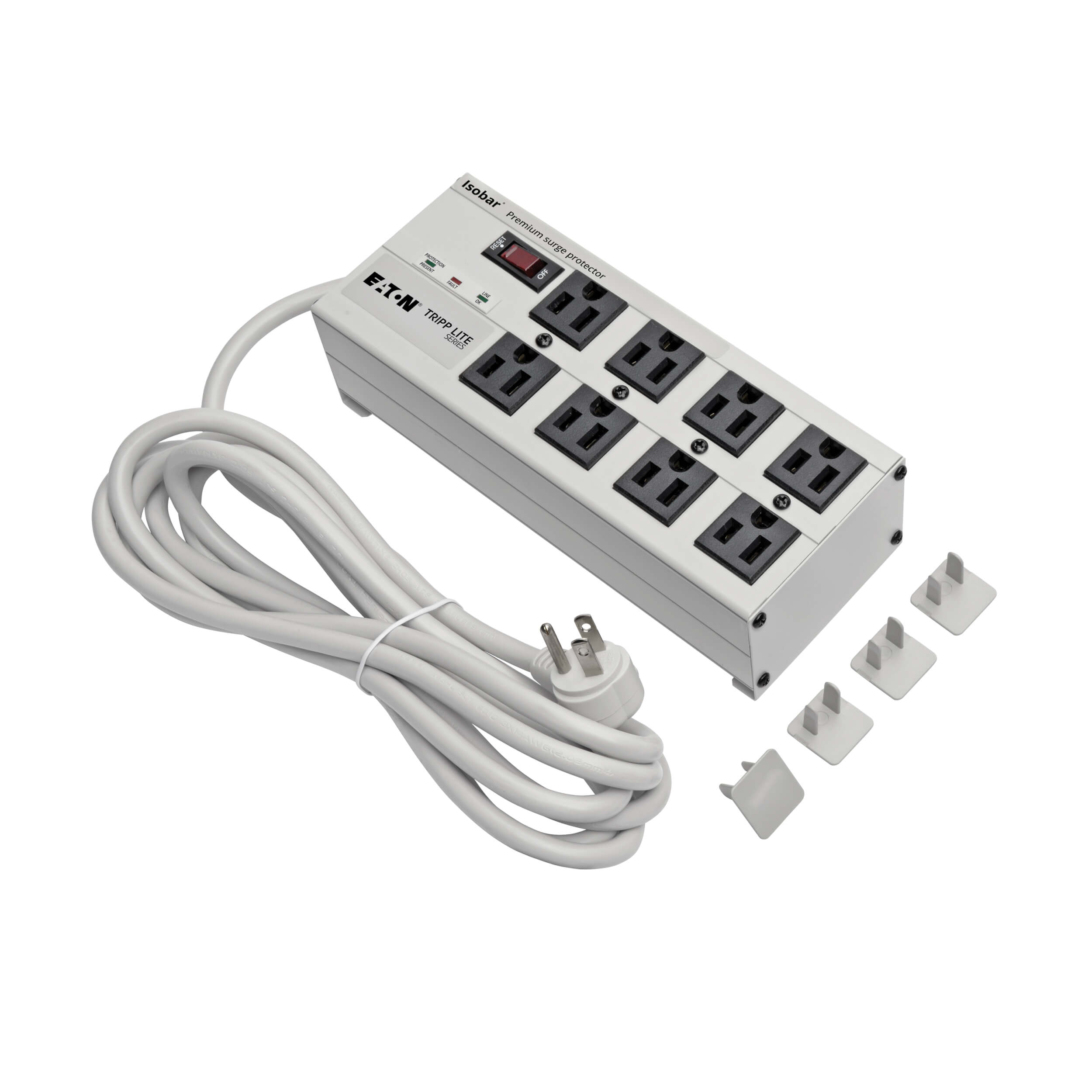 Isobar Surge Protector, 8 Outlet, 3840 Joules, Metal Case | Eaton