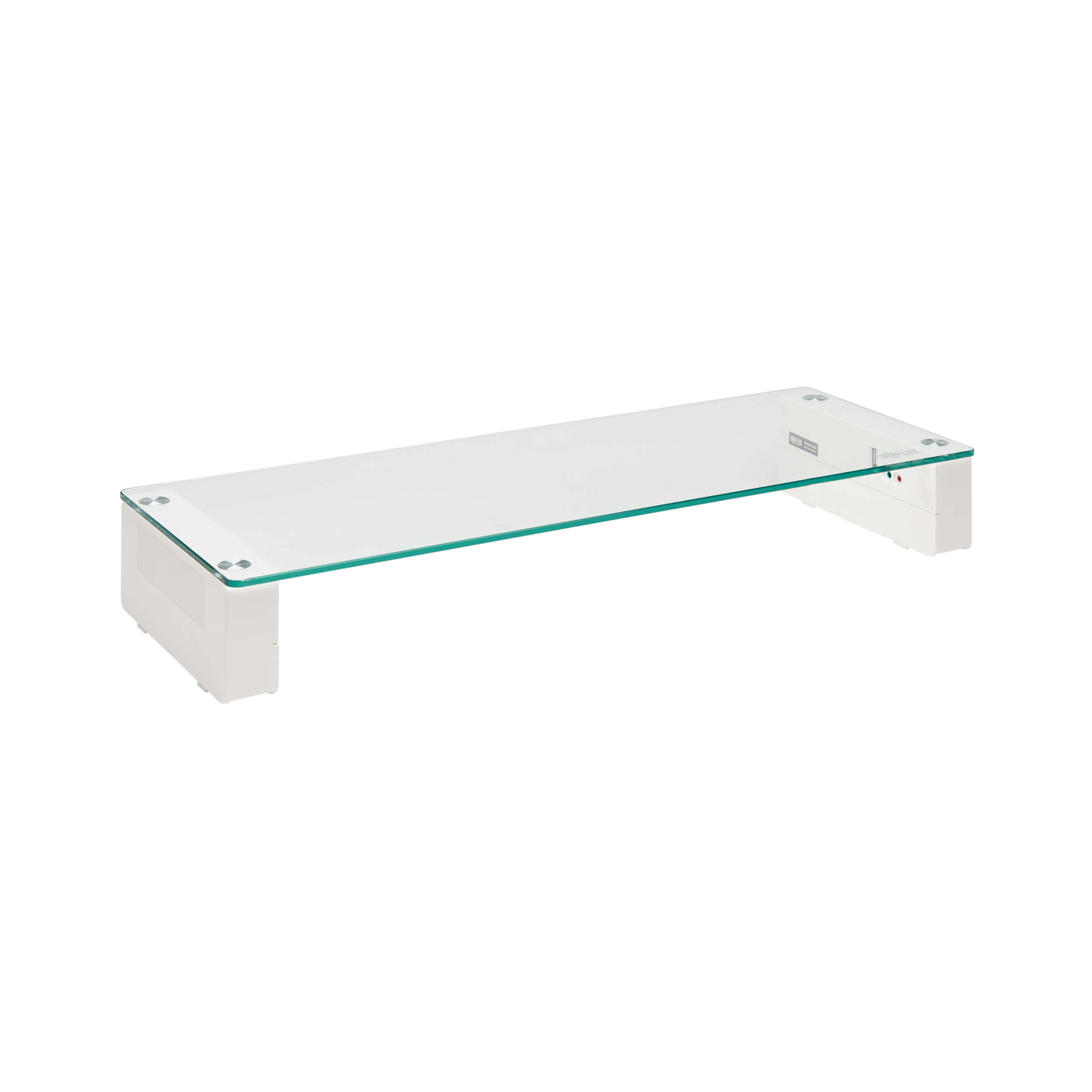 Desk Monitor Riser, Glass Surface, USB, Audio Ports | Eaton