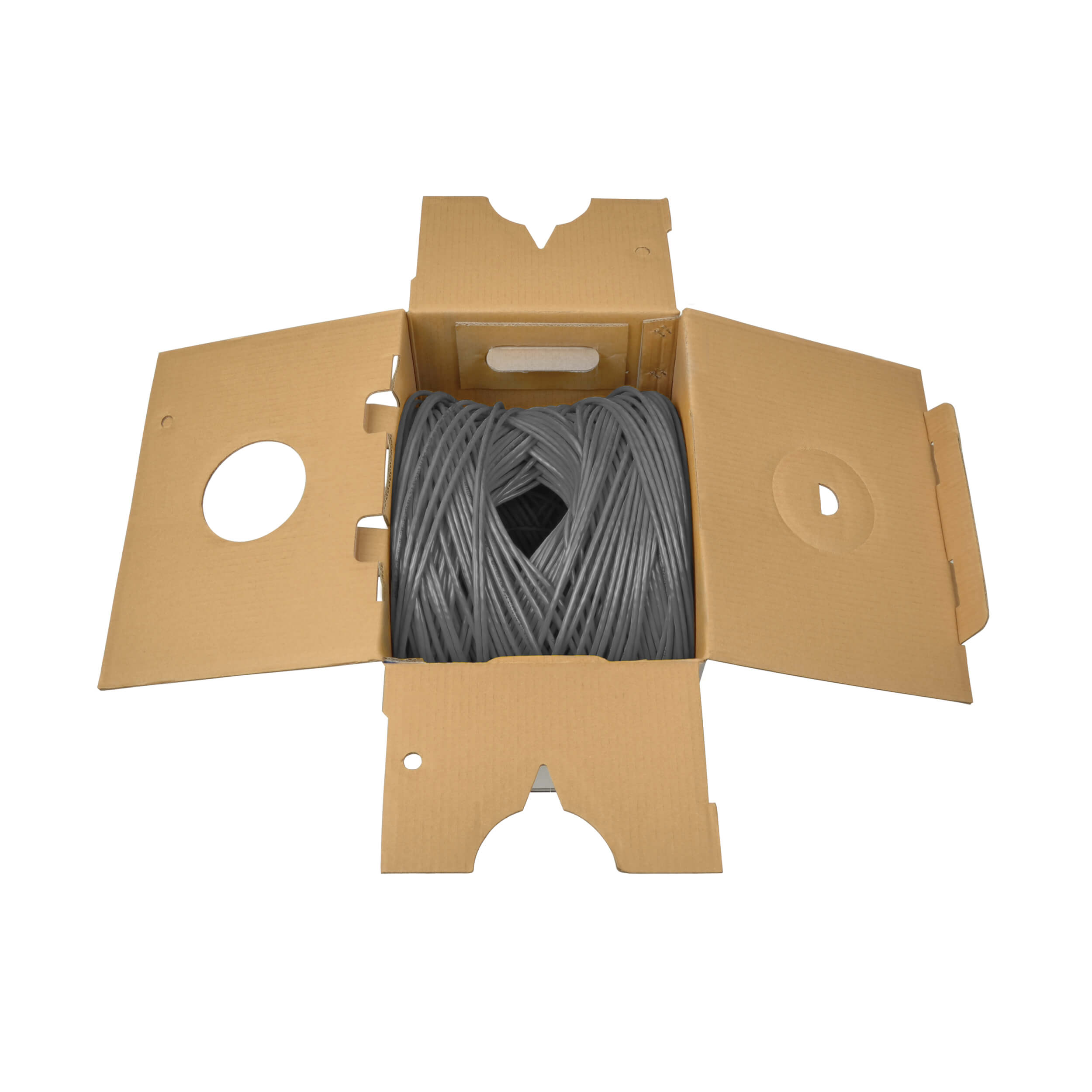 Cat5e Stranded-Core PVC Bulk Ethernet Cable, Gray, 1000-ft | Eaton