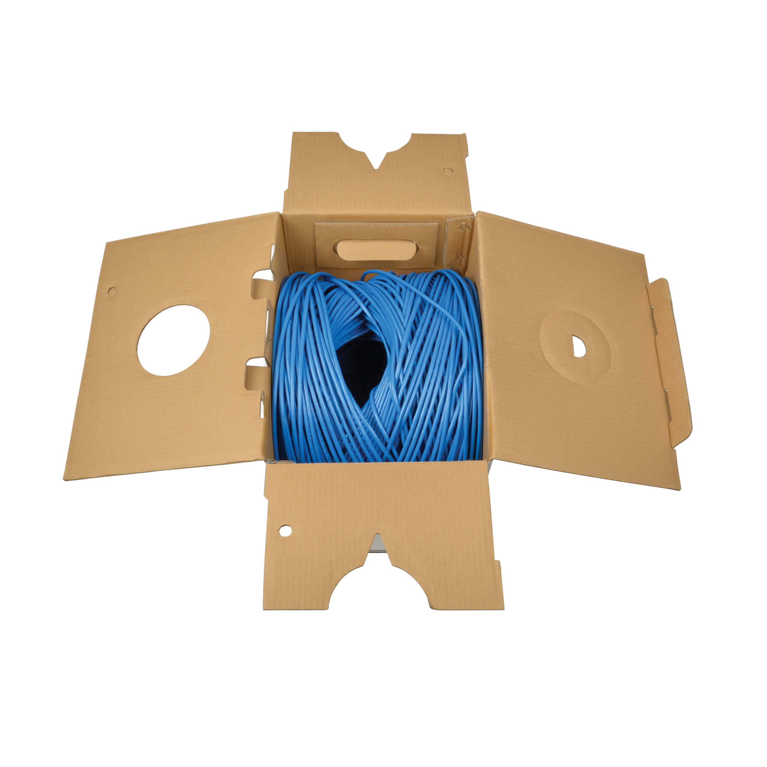Cat5e Solid-Core PVC Bulk Ethernet Cable, Blue, 1000-ft | Eaton