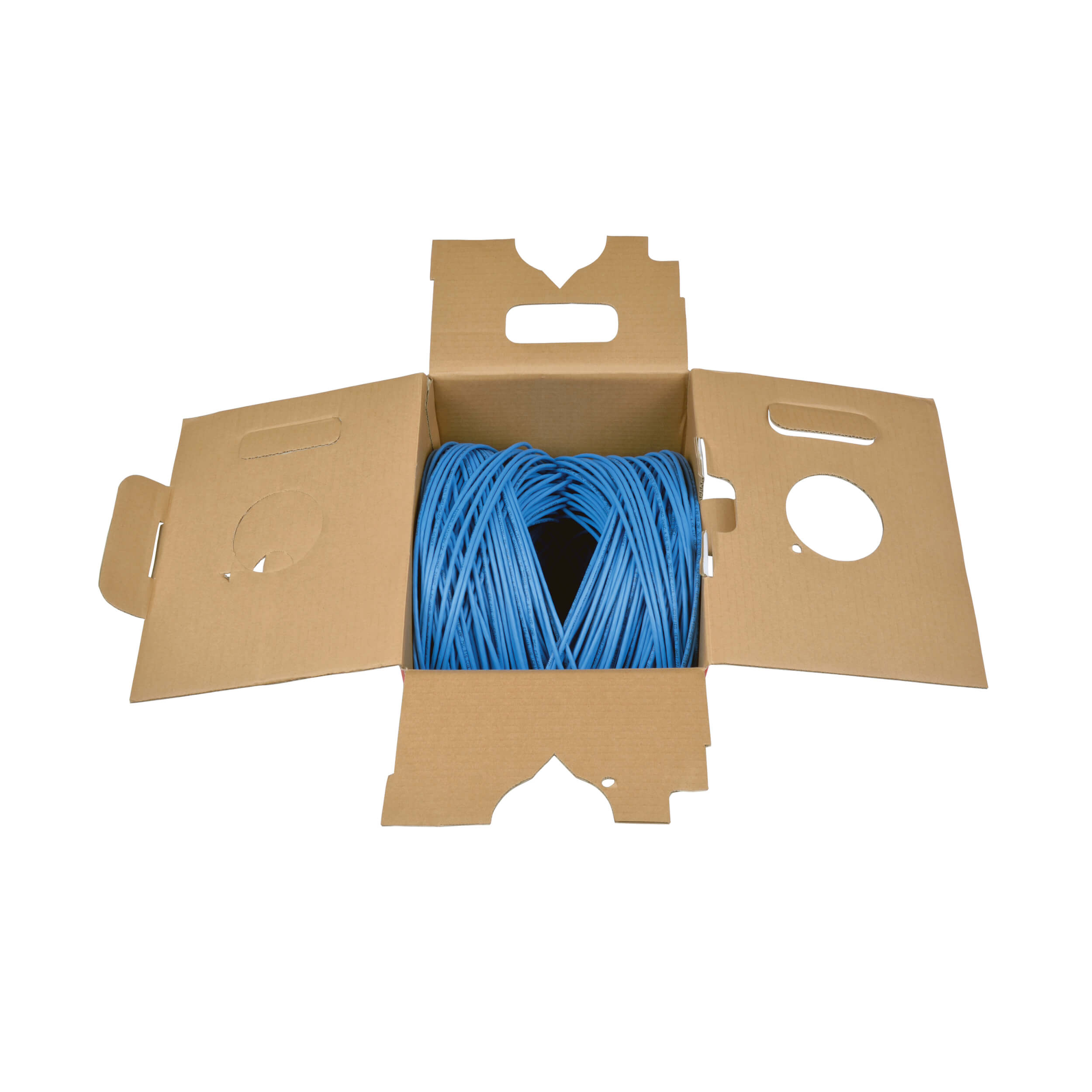 Cat5e Solid-Core Plenum PVC Bulk Ethernet Cable, Blue, 1000-ft | Eaton