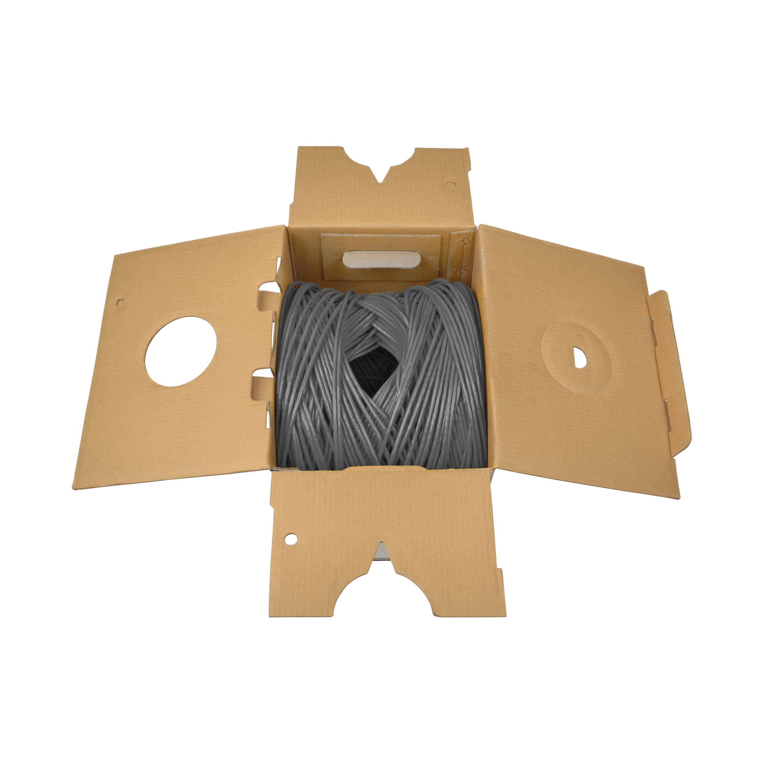 Cat5e Solid-Core Plenum PVC Bulk Ethernet Cable, Gray, 1000-ft | Eaton