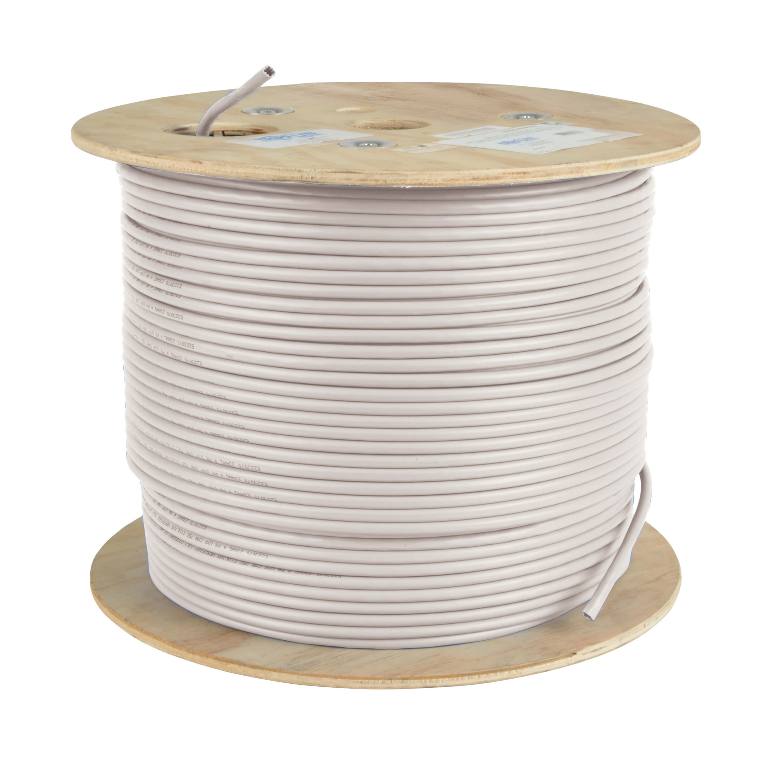 Cat5e Solid-Core Plenum PVC Bulk Ethernet Cable, White, 1000-ft | Eaton