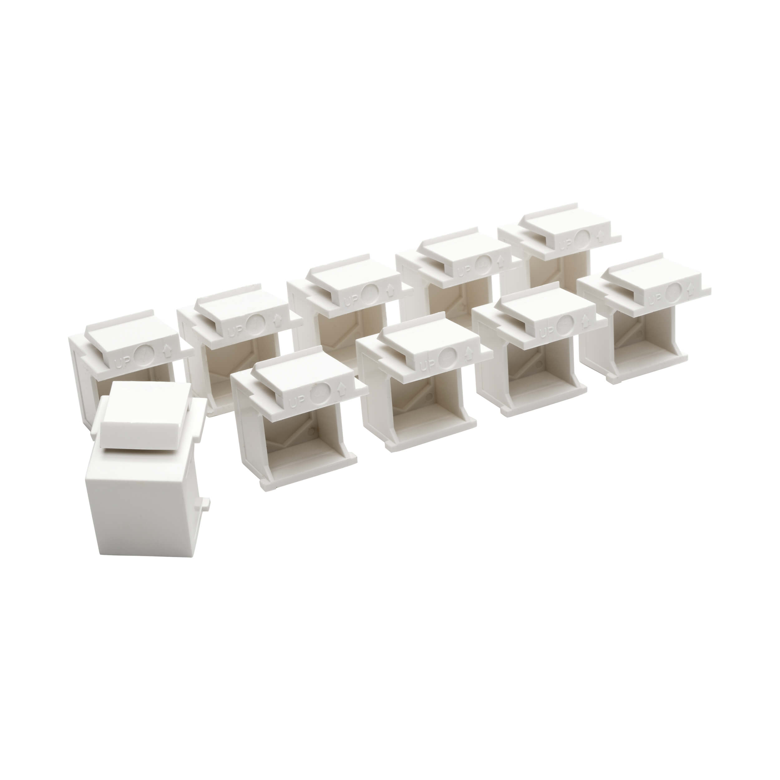 Snap-In Blank Keystone Jack Insert, White, 10 Pk | Eaton