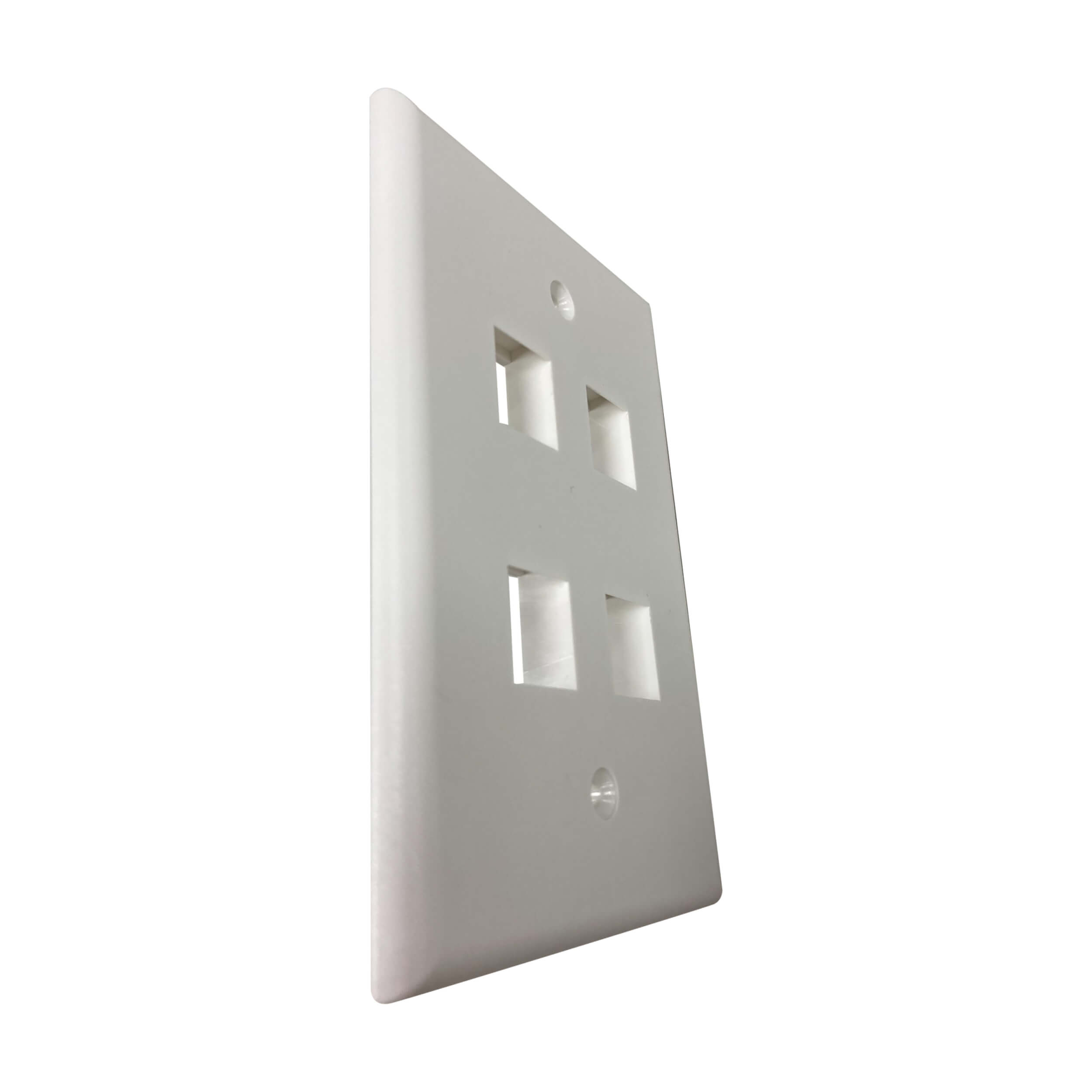 4-Port Wall plate Insert for Faceplate, Antibacterial, Matte Ivory | Eaton