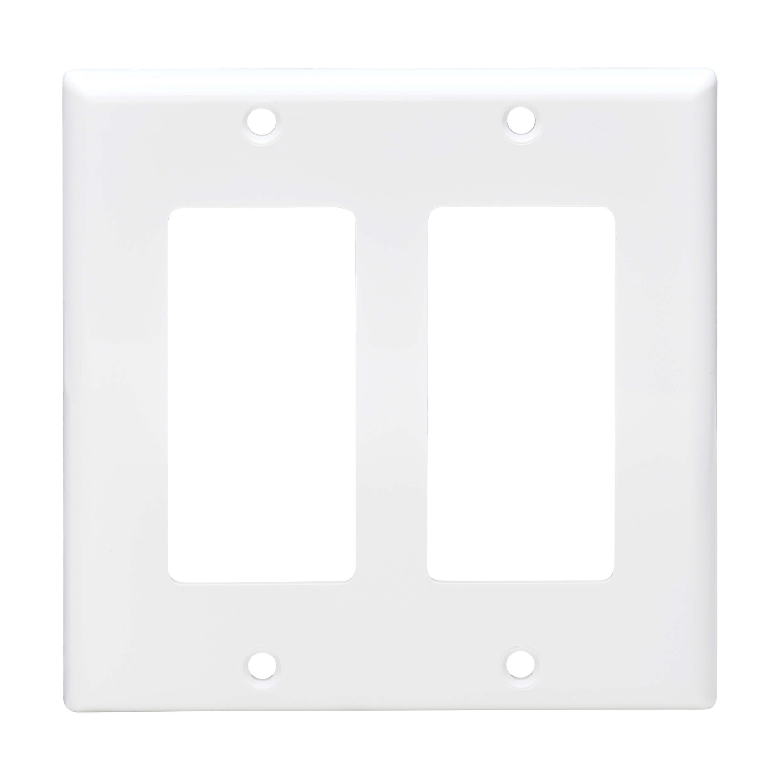 Decora-Style Faceplate - Double Gang, White | Eaton
