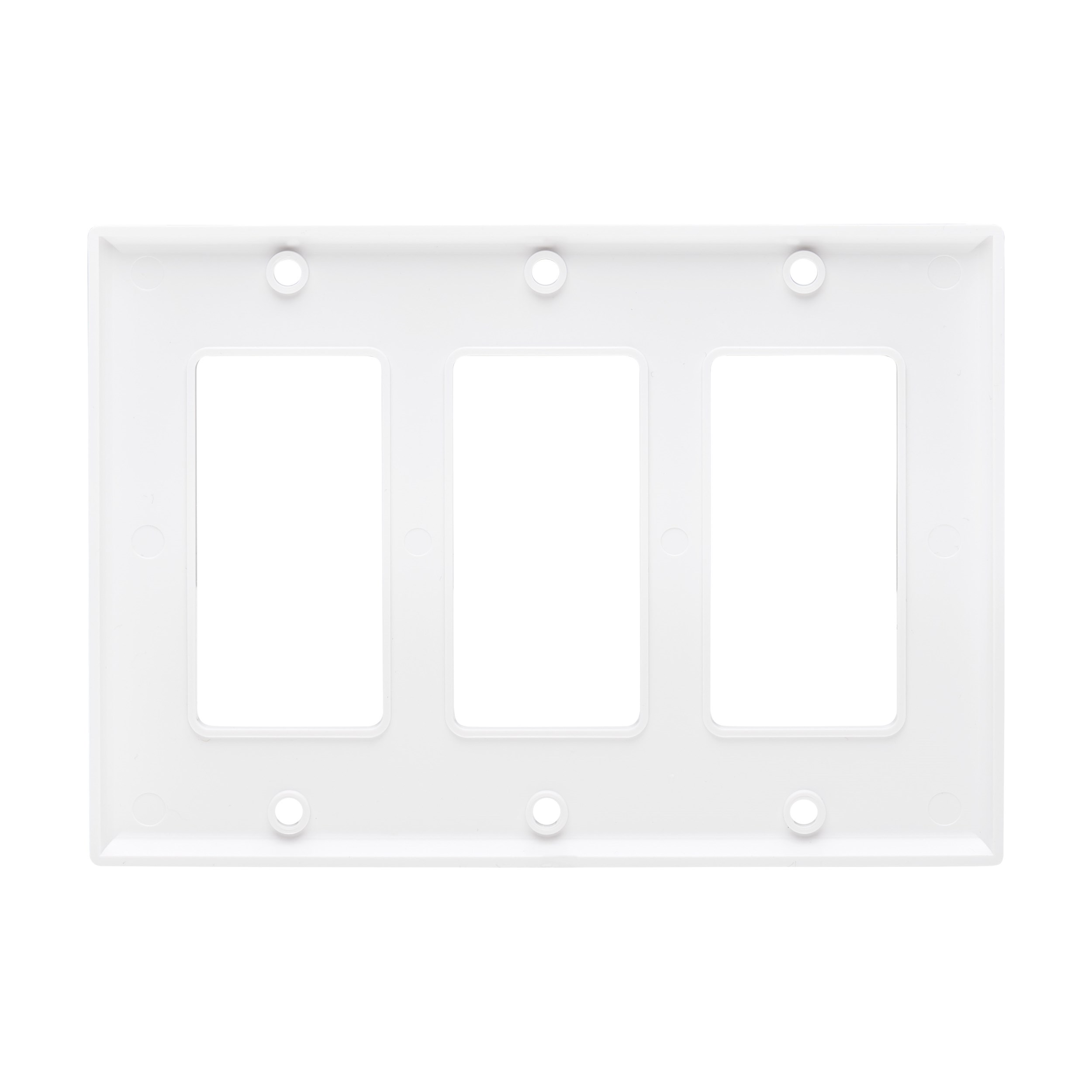 Decora-Style Faceplate - Triple Gang, White | Eaton