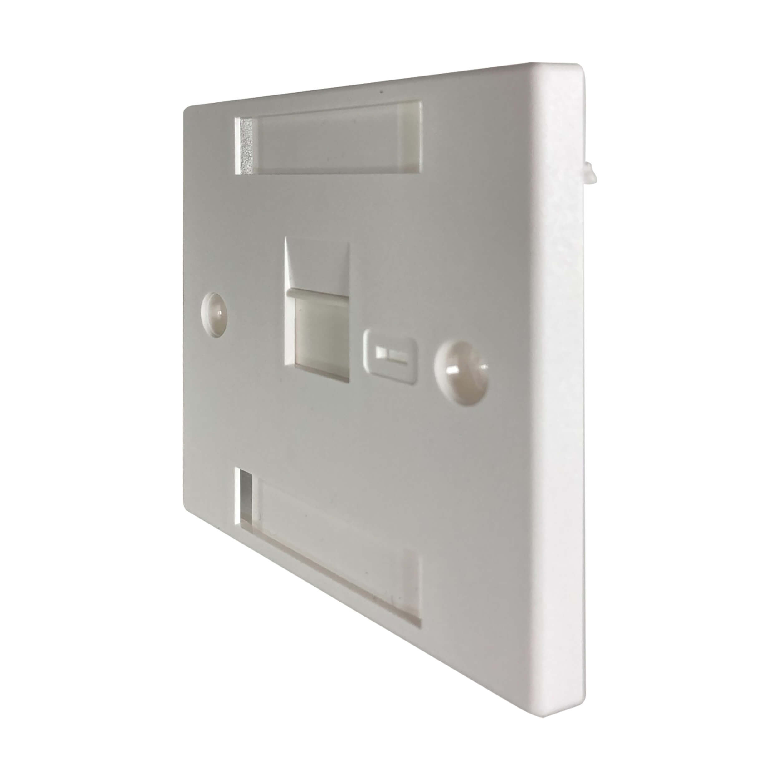1-Port UK-Style Keystone Wall Plate with Unloaded Shuttered Module and ...