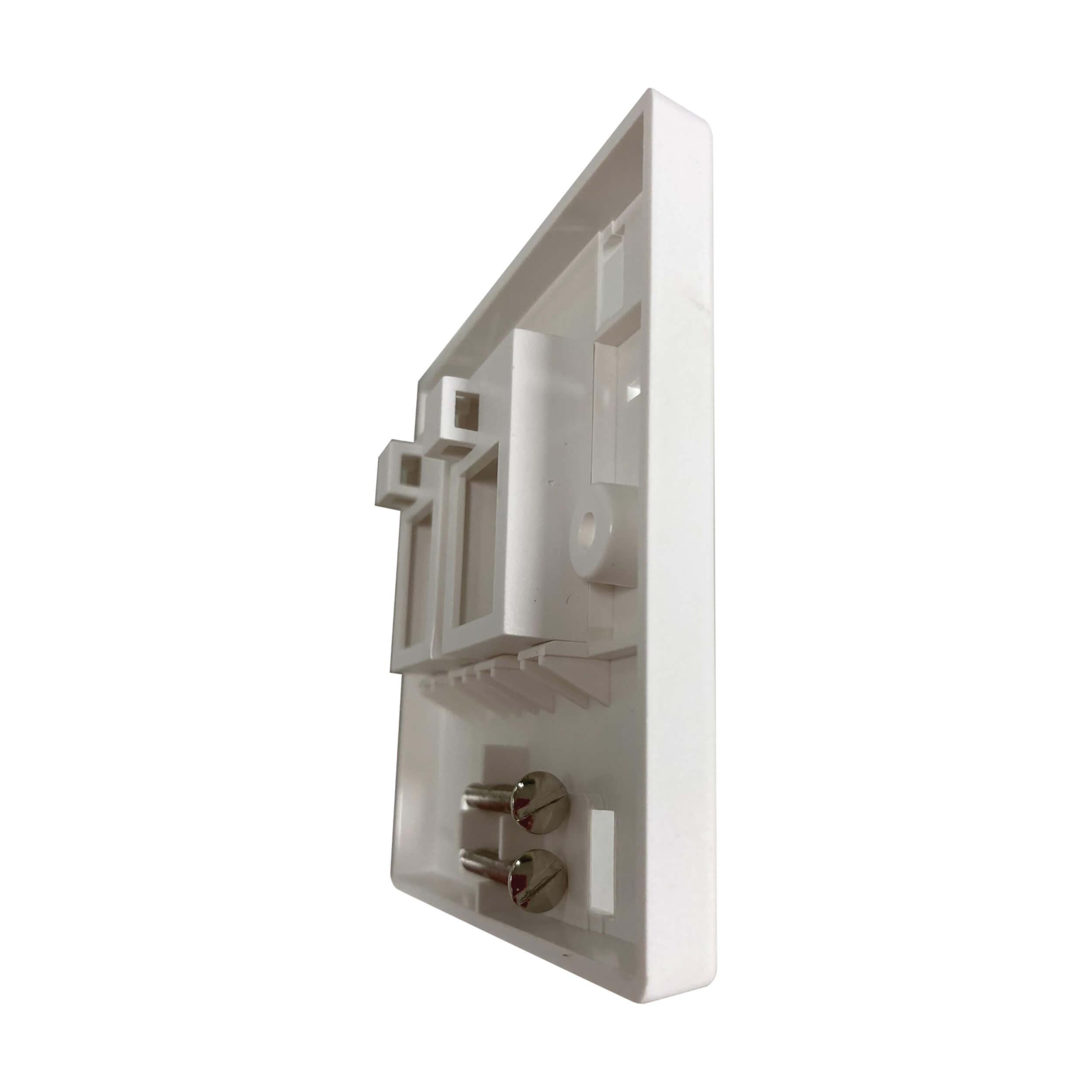 2-Port UK-Style Keystone Wall Plate with Unloaded Shuttered Module and ...