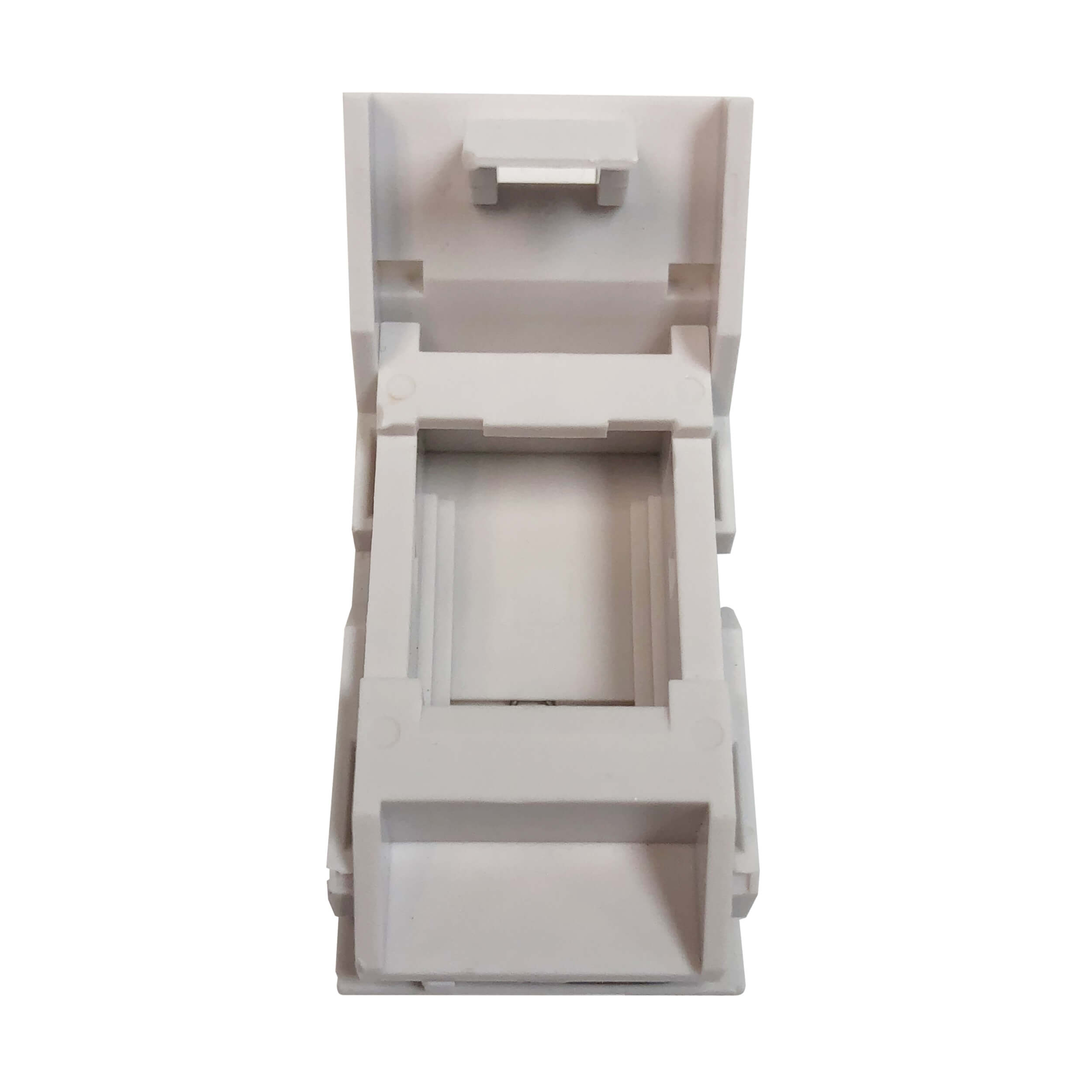 1-Port Angled Shutter Module, Icon Tab, UK, White | Eaton