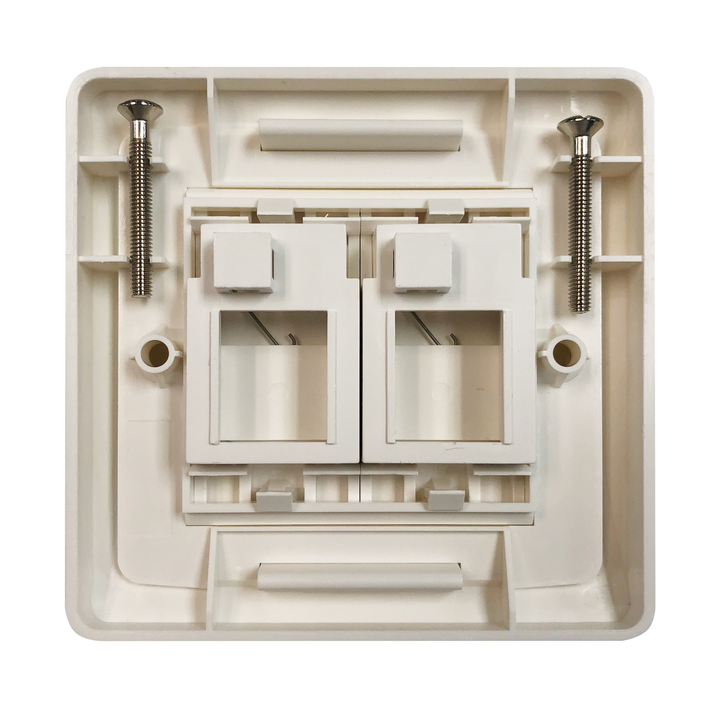 2-Port UK Style Keystone Wall Plate with Unloaded Shuttered Module ...