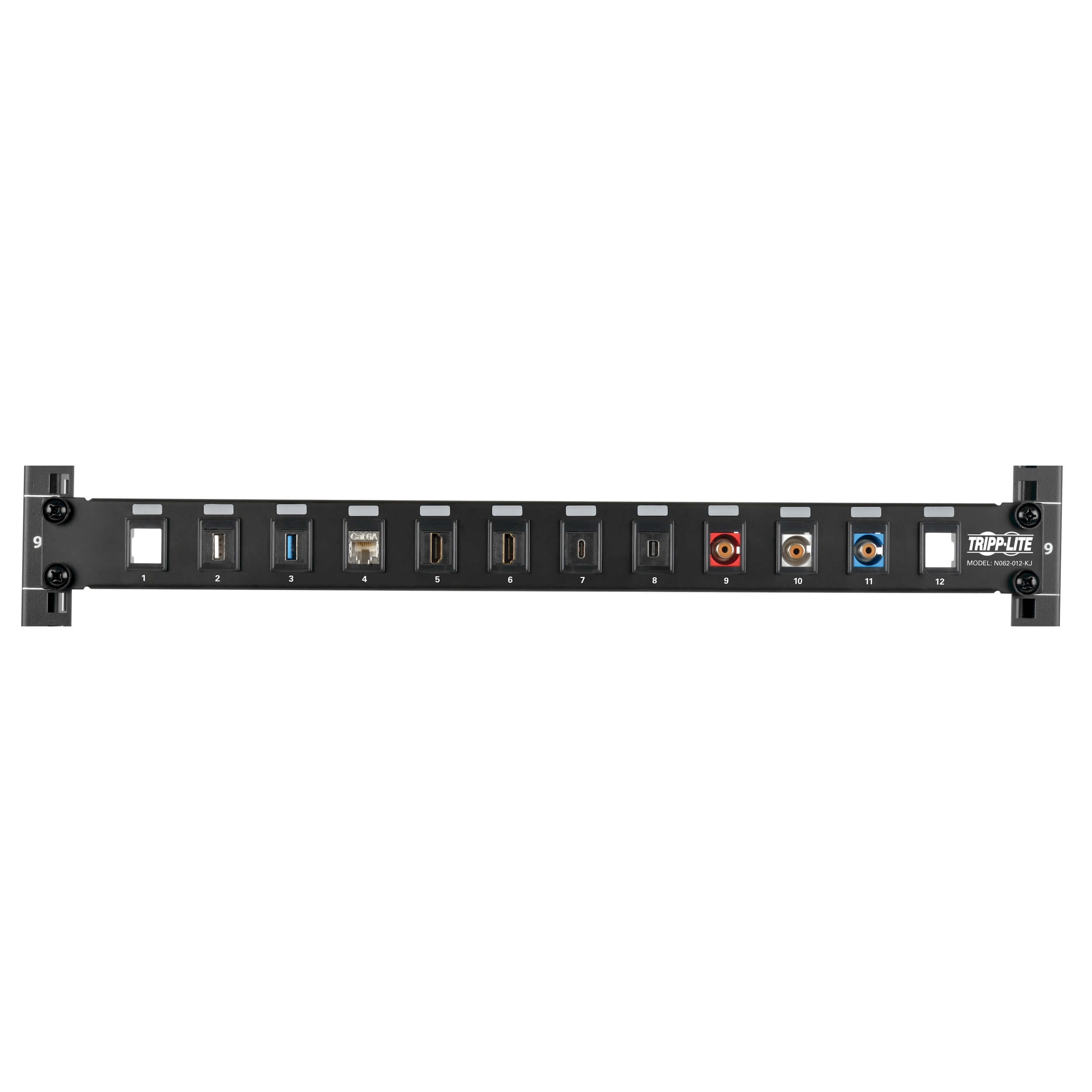 12-Port Rack-Mount Unshielded Blank Keystone Patch Panel | Eaton