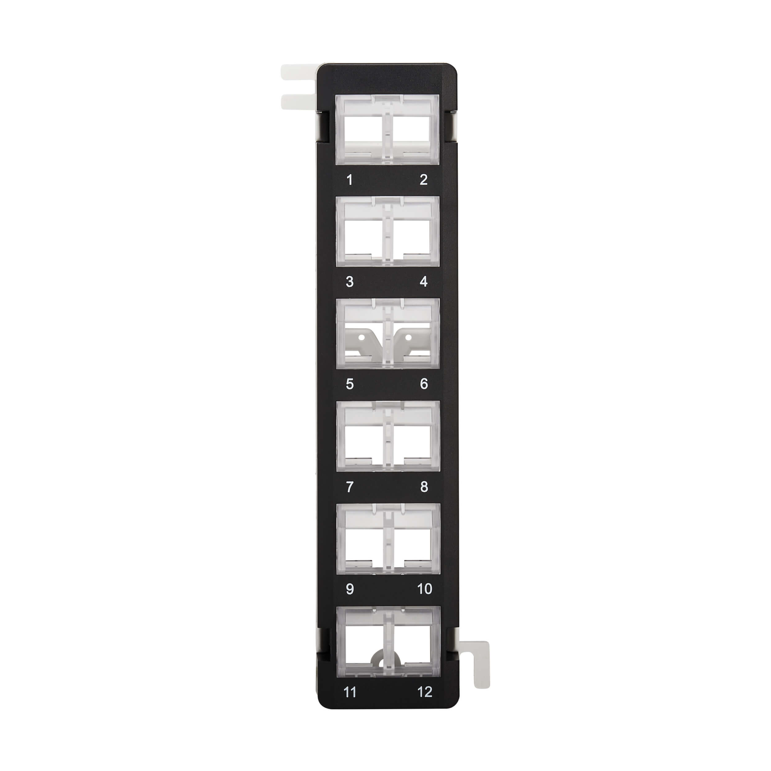 12-Port Wall-Mount Patch Panel, UTP Keystone Jacks, Swivel Ports | Eaton