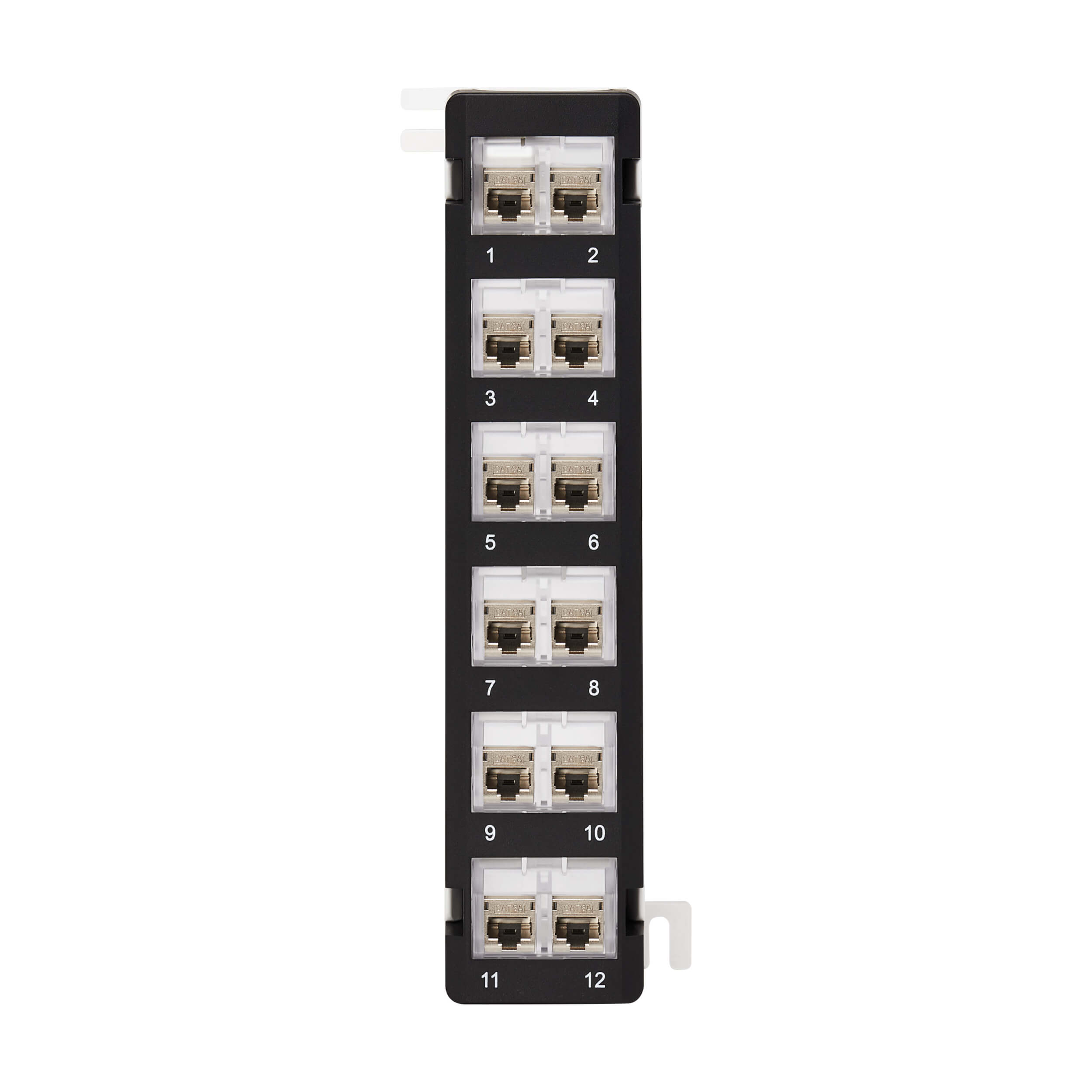 12-Port Wall-Mount Patch Panel, UTP Keystone Jacks, Swivel Ports | Eaton