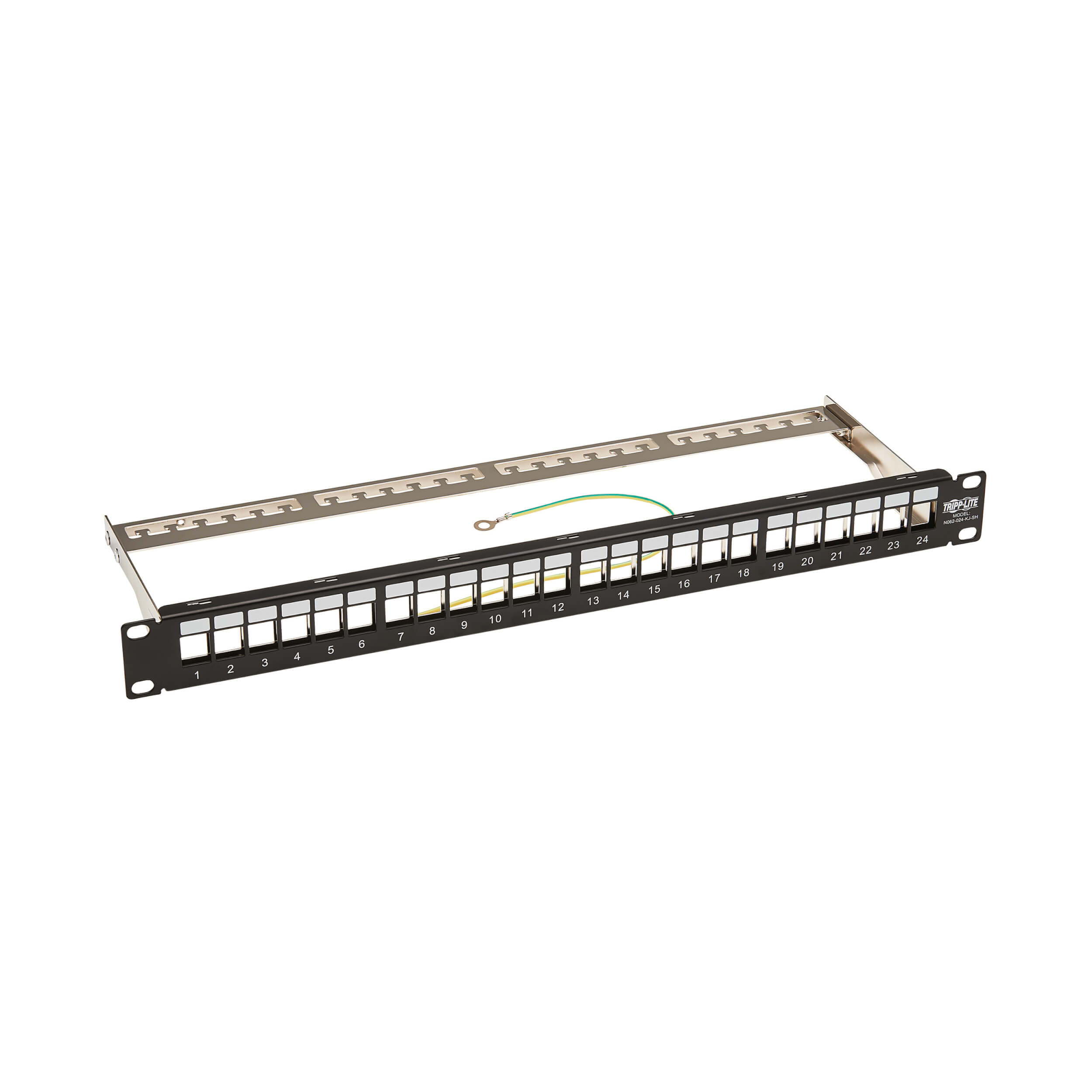 24-Port Shielded Blank Keystone Patch Panel, 1U Rack | Eaton