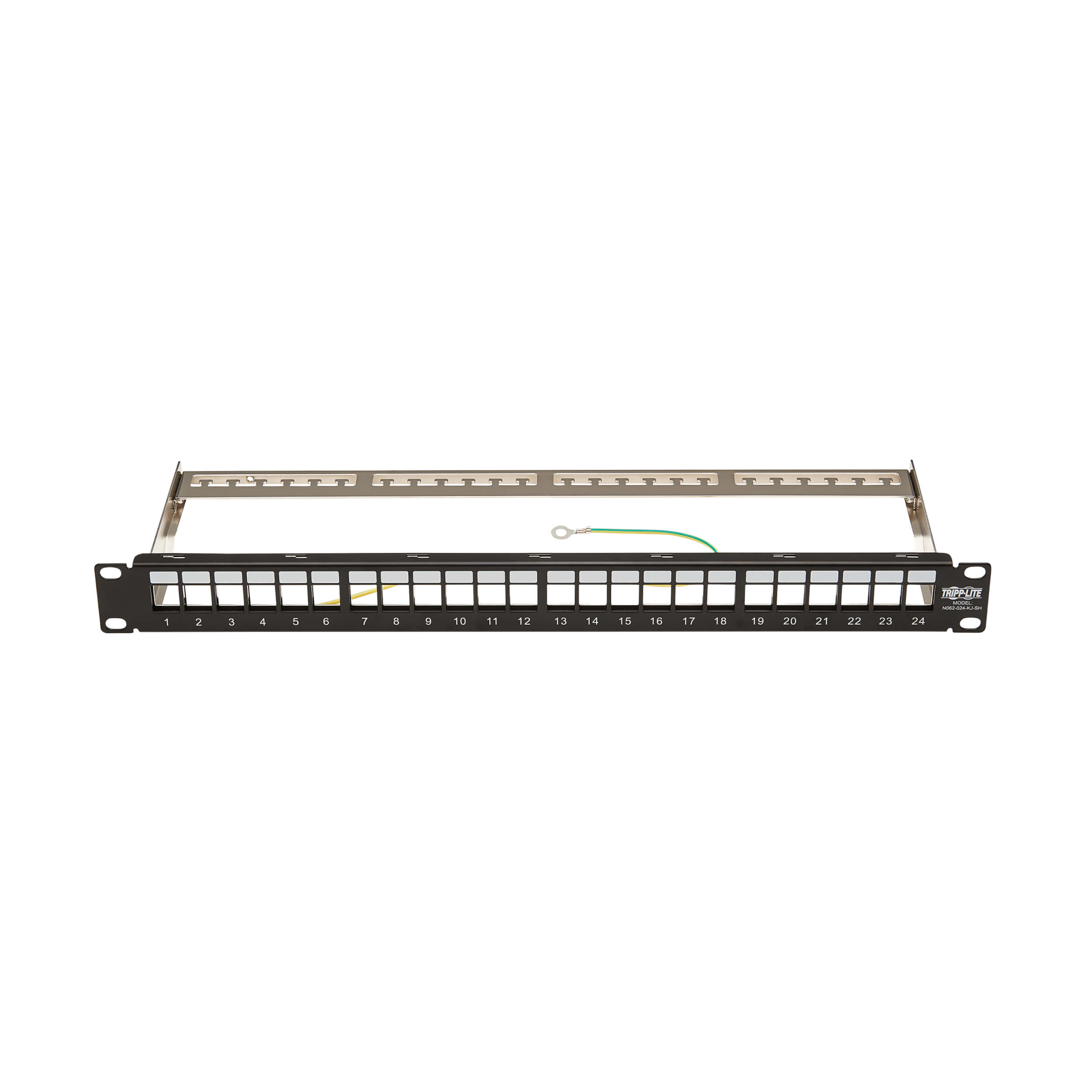 24-Port Shielded Blank Keystone Patch Panel, 1U Rack | Eaton
