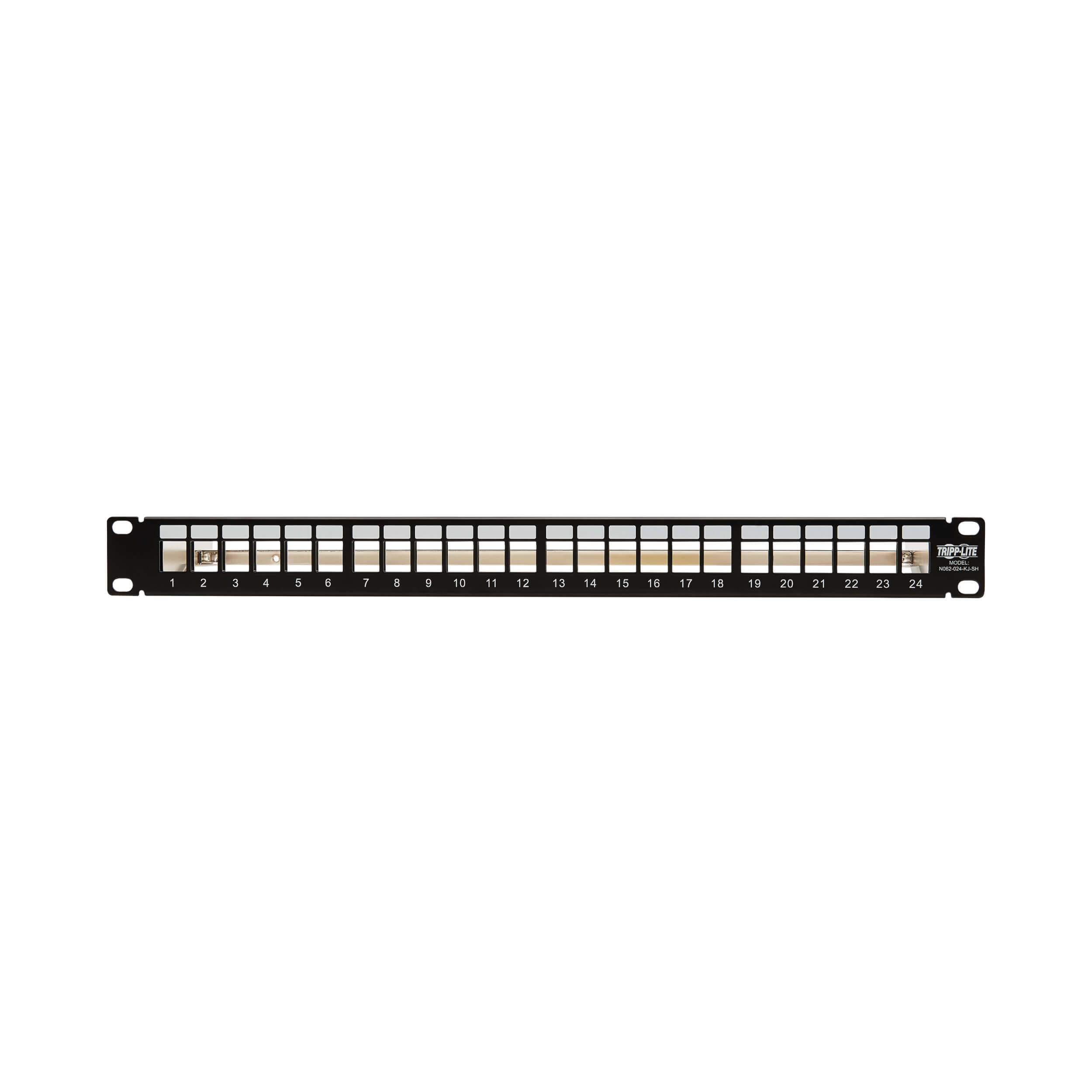 24-Port Shielded Blank Keystone Patch Panel, 1U Rack | Eaton