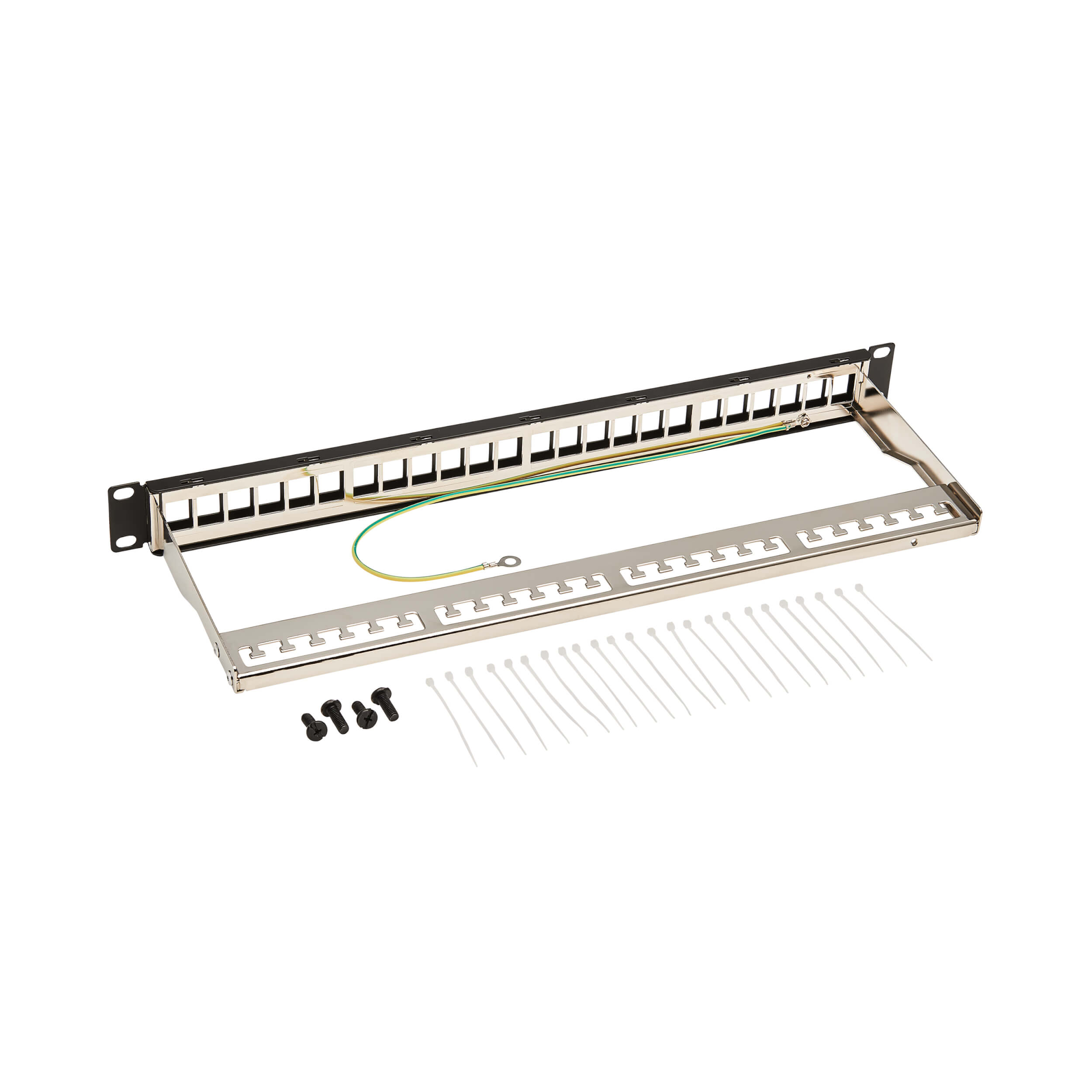 24-Port Shielded Blank Keystone Patch Panel, 1U Rack | Eaton
