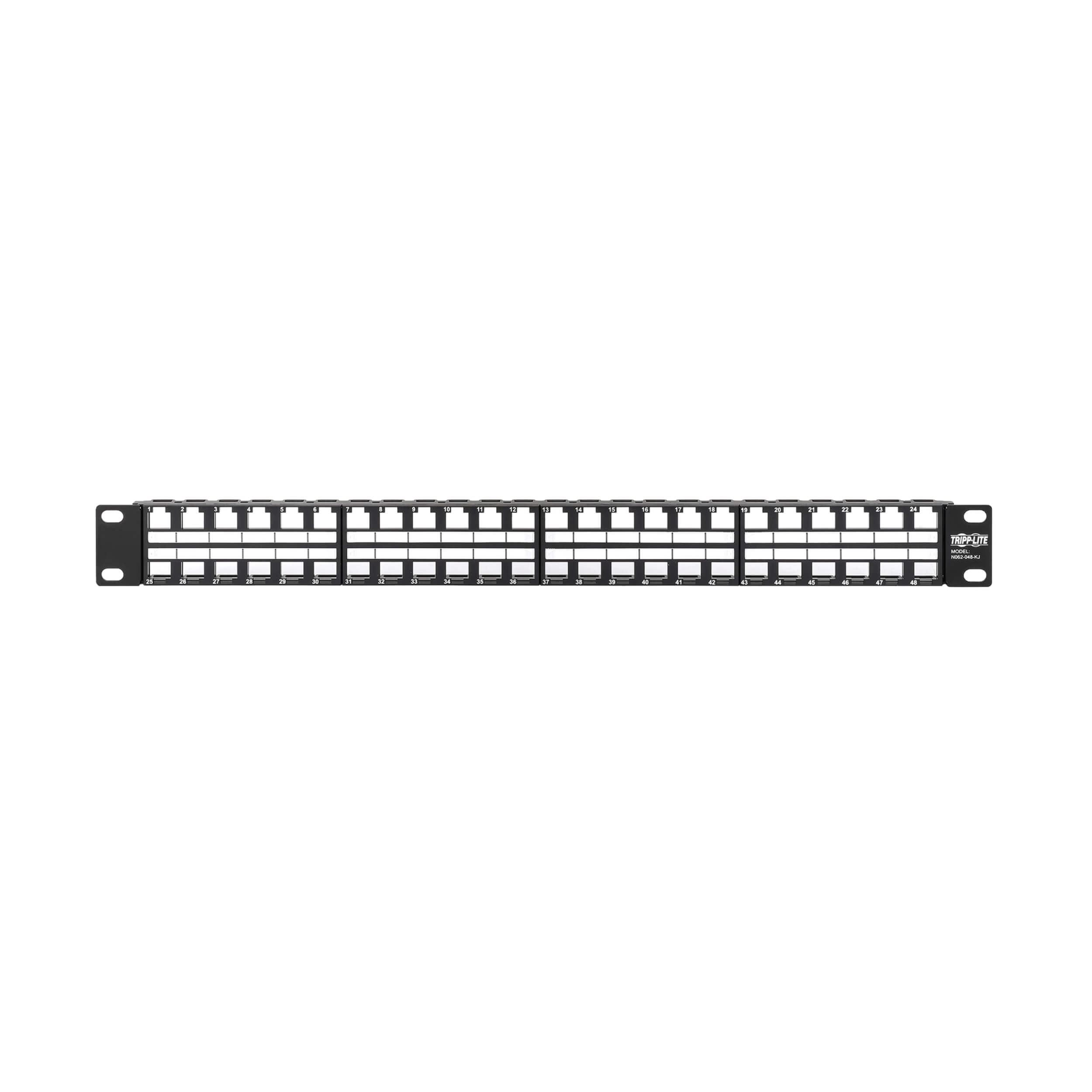 48-Port Patch Panel, 1U, Unshielded | Eaton