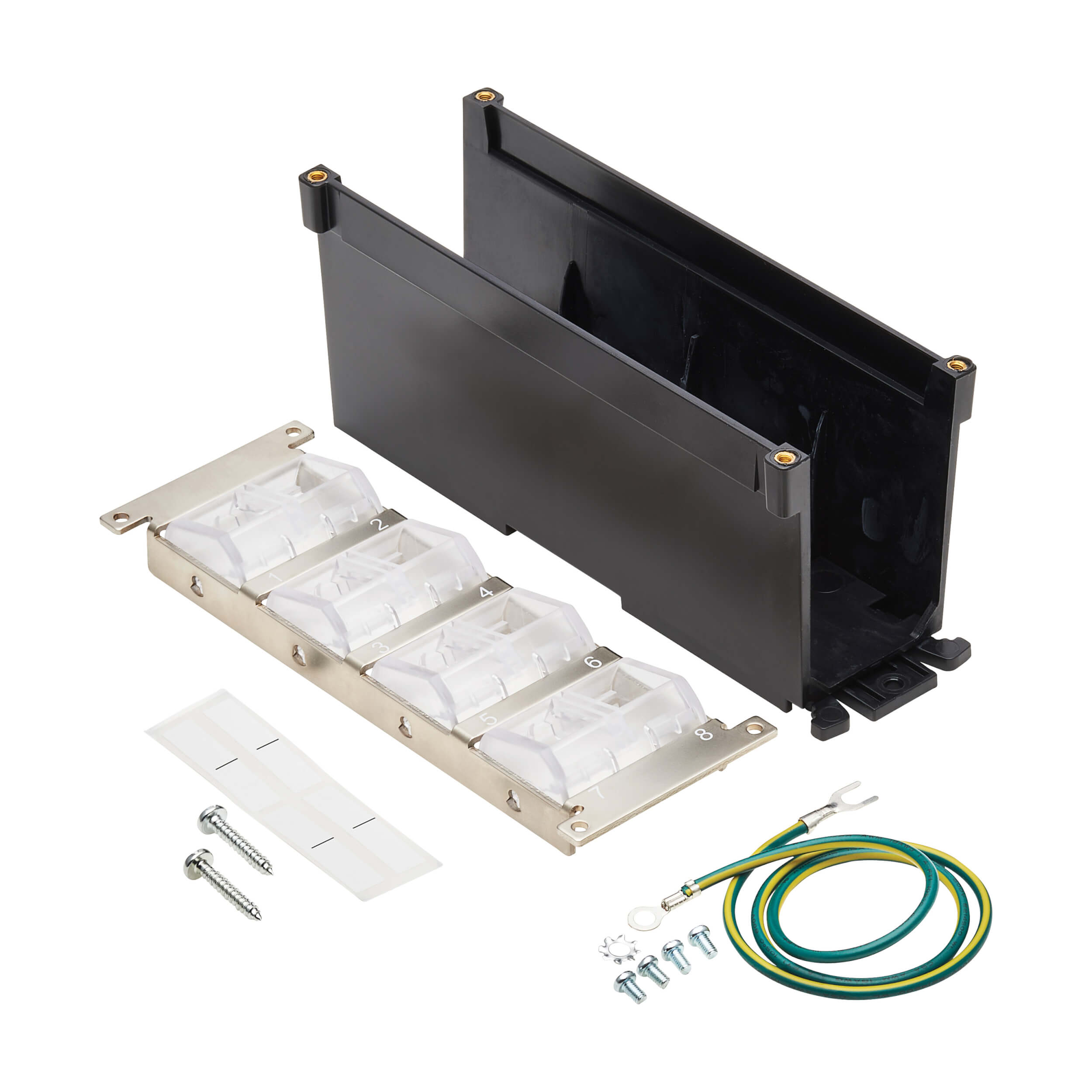 8-Port DIN-Rail Mounting Keystone Patch Panel, Grounding, Metal | Eaton