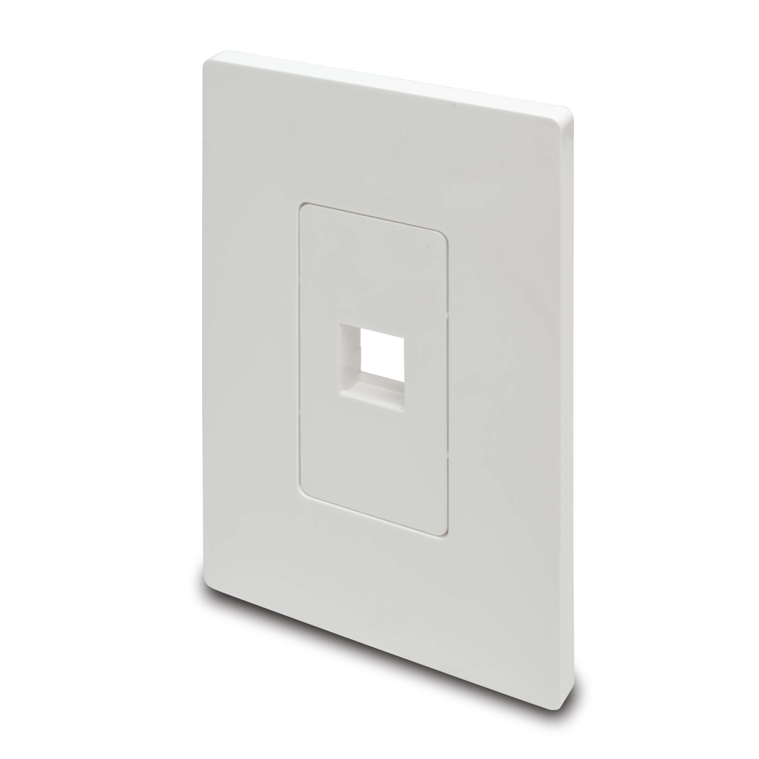 1-Port Keystone Single-Gang Faceplate, White | Eaton