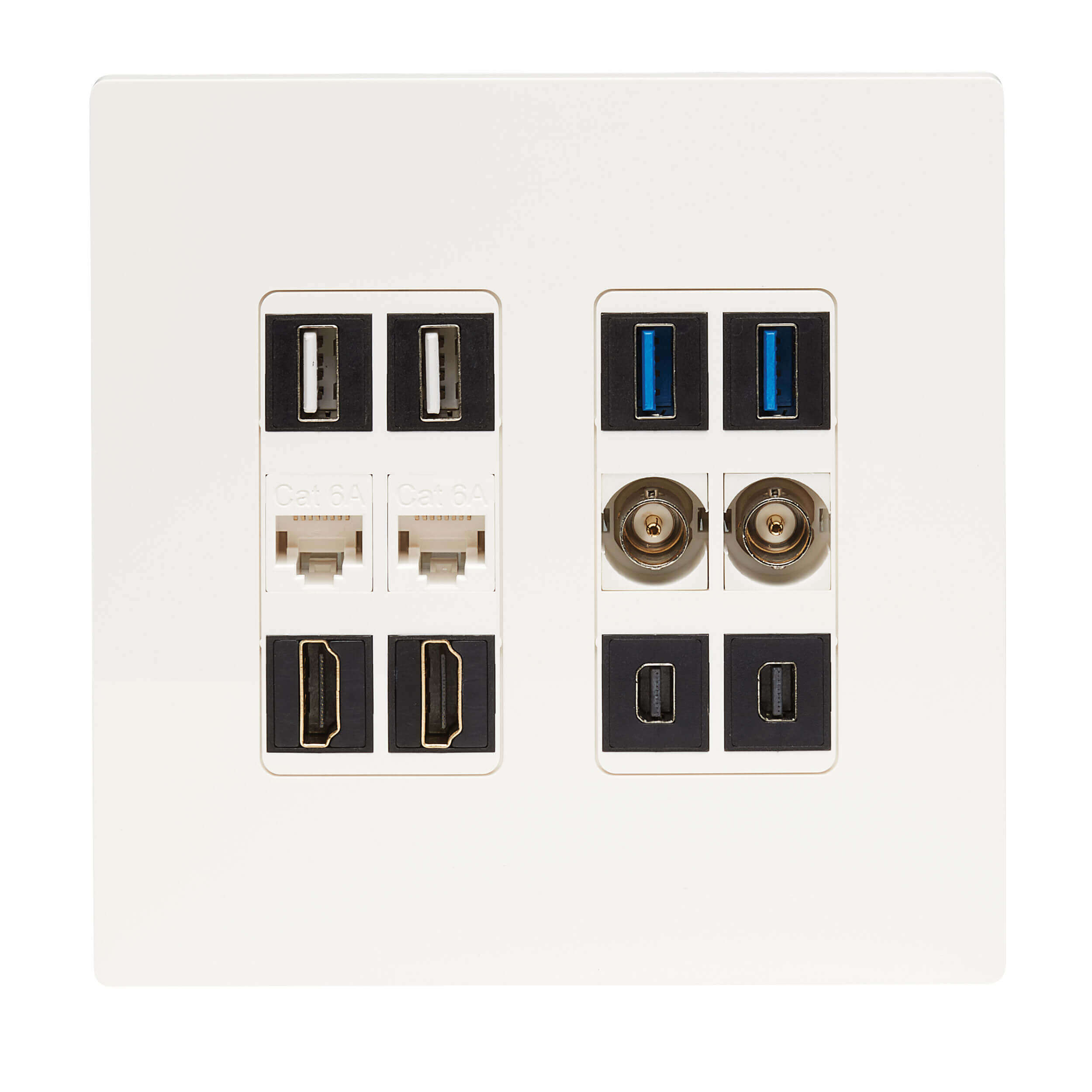 12-Port Universal Keystone Wall Plate, White | Eaton