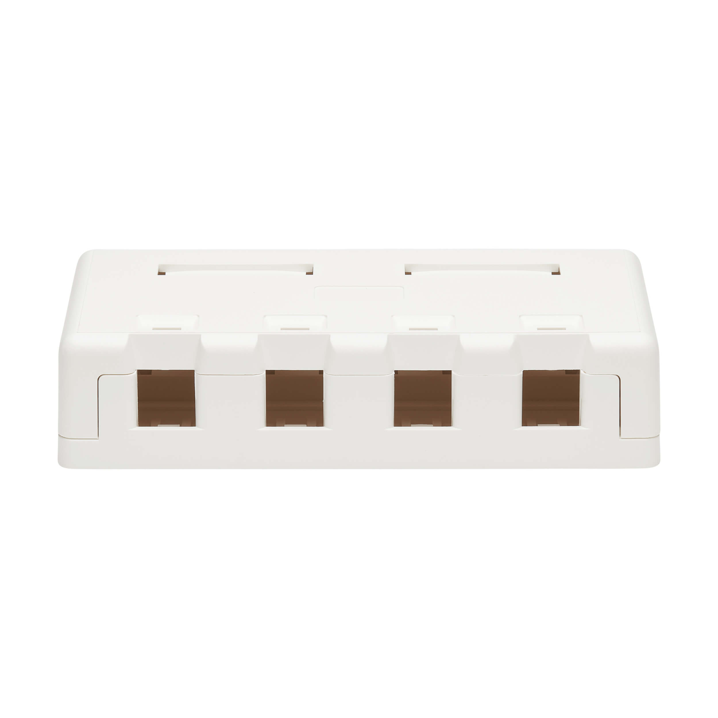 4 Port Surface Mount Box for Keystone Jacks, White | Eaton