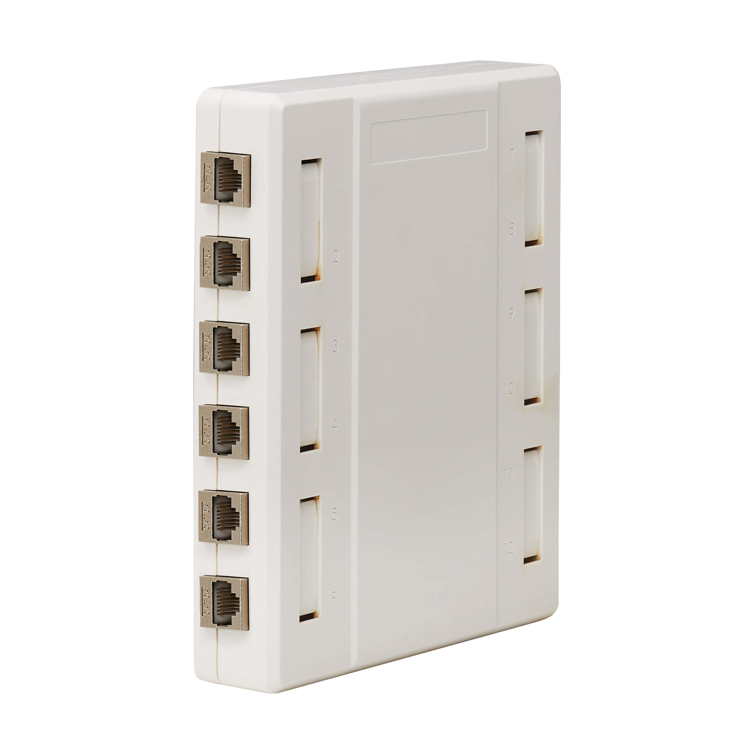 12-Port Surface-Mount Box for Keystone Jacks, White | Eaton