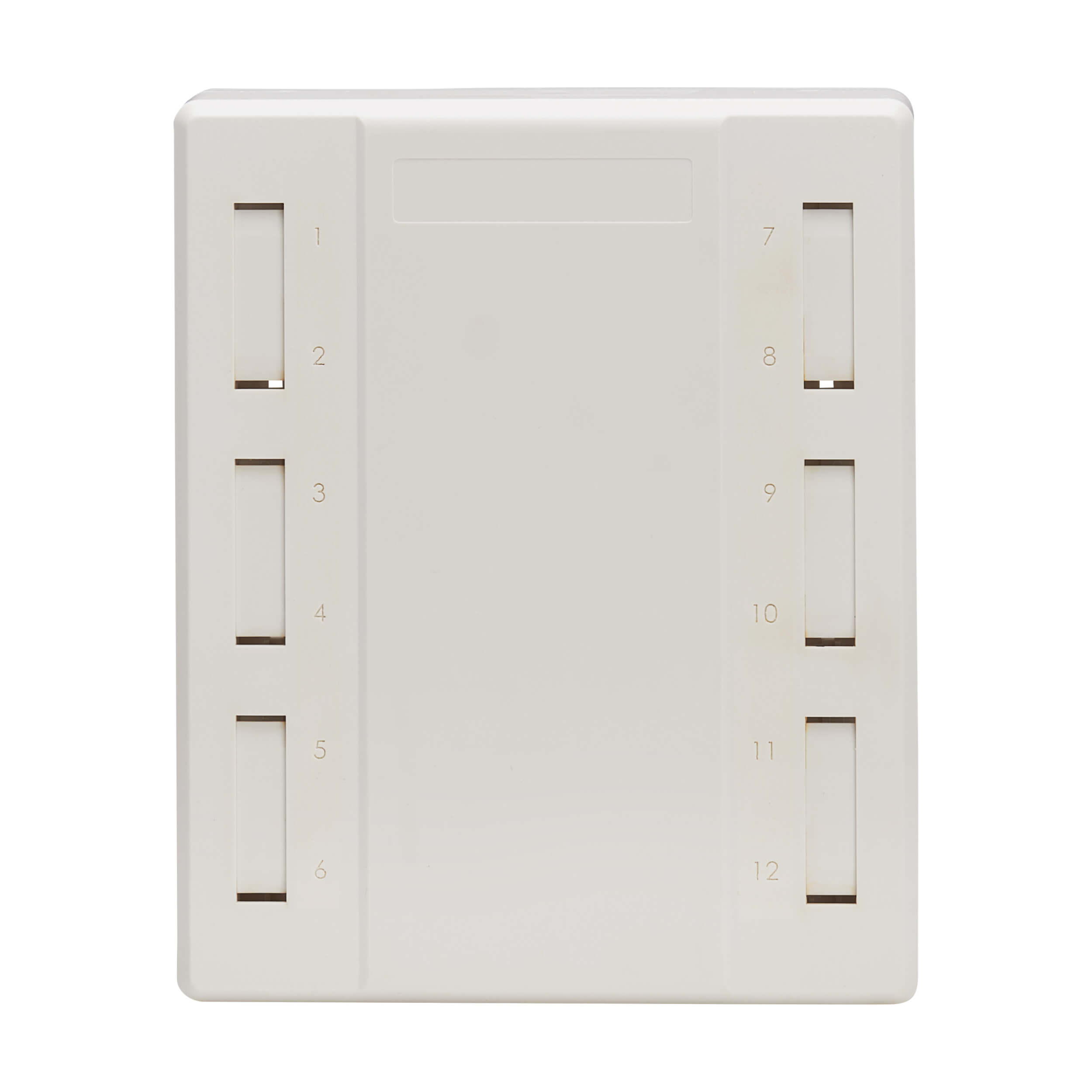 12-Port Surface-Mount Box for Keystone Jacks, White | Eaton