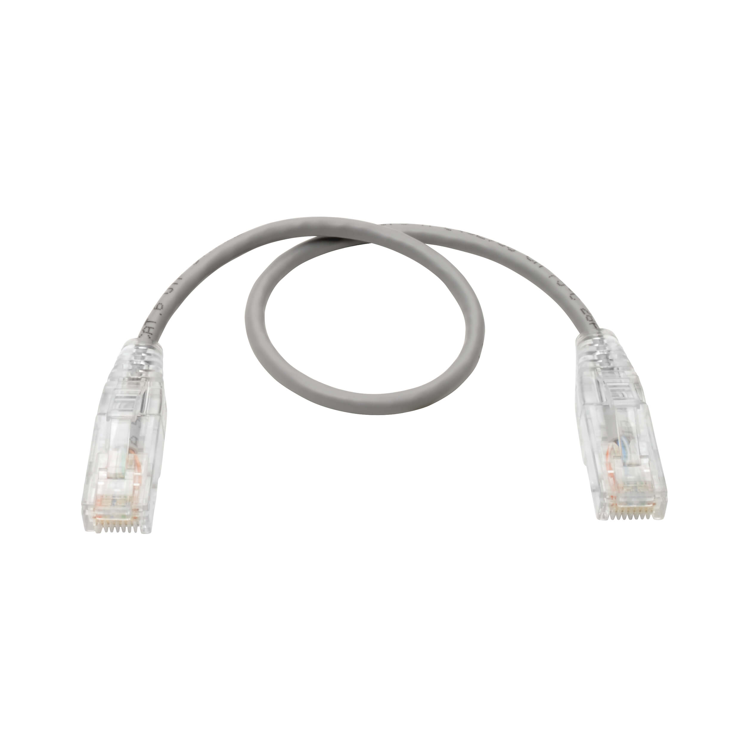 Cat6 UTP Patch Cable, 1 ft, Gigabit, Snagless, Slim, Gray | Eaton