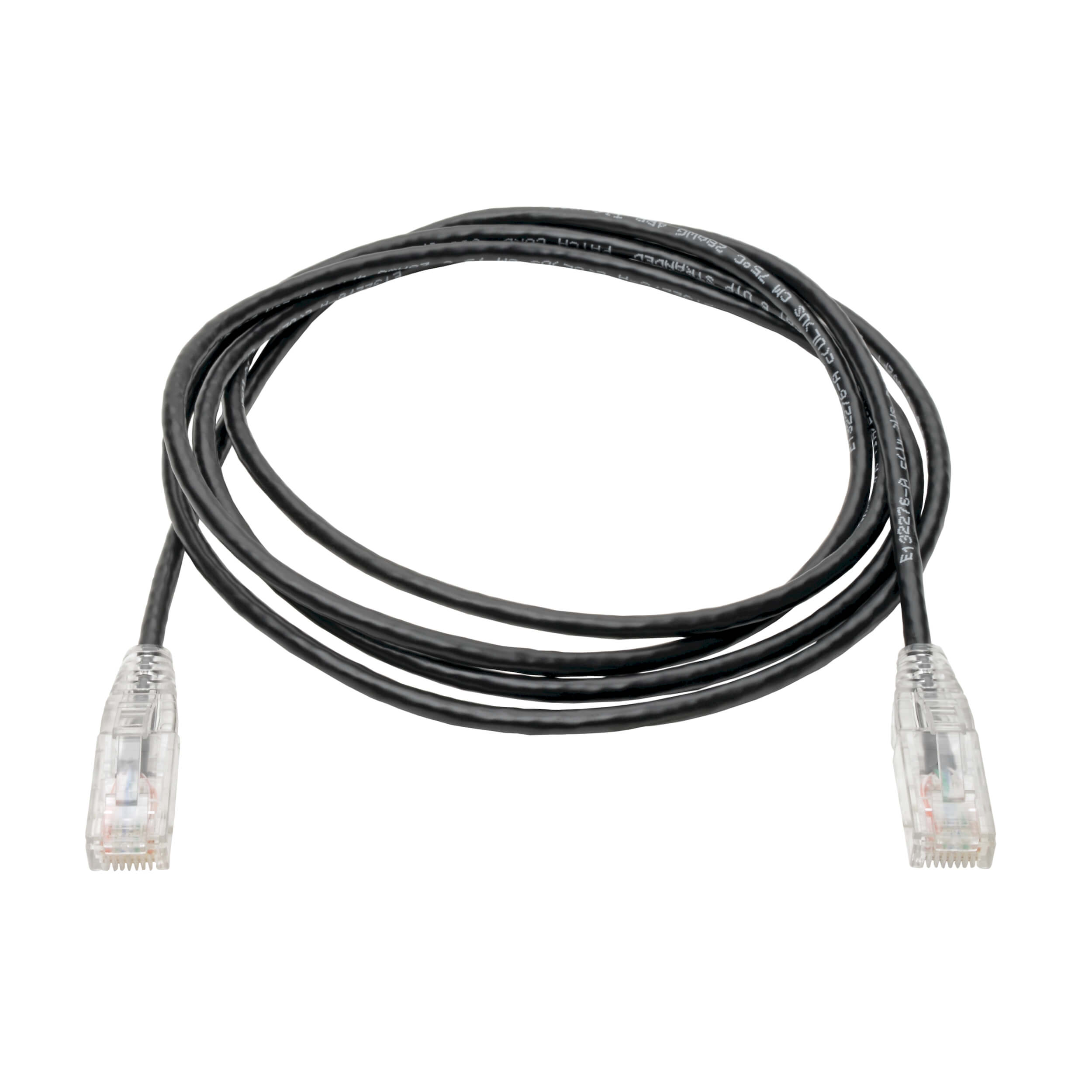 Cat6 UTP Patch Cable, 6 ft, Gigabit, Snagless, Slim, Black | Eaton