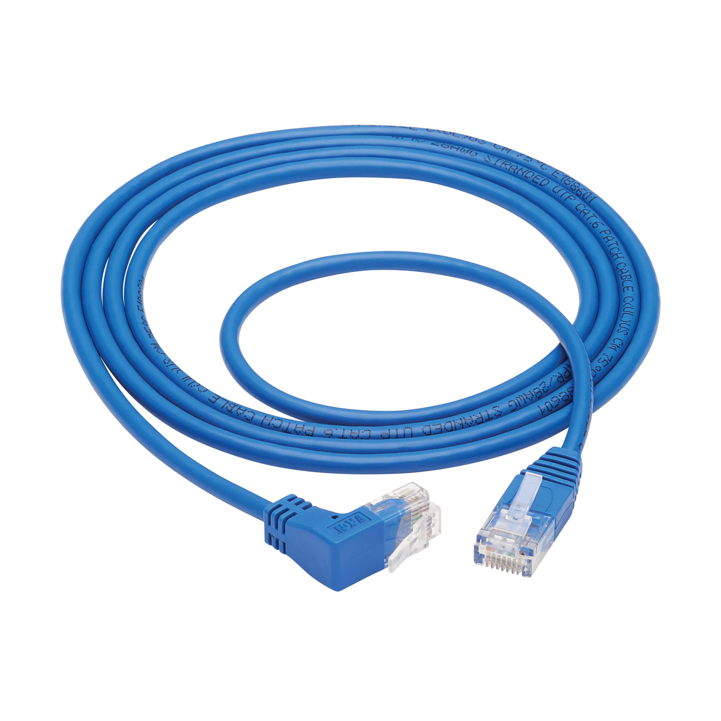 Up Angle Cat6 Gigabit Molded Slim UTP Ethernet Cable (RJ45 Right Angle ...