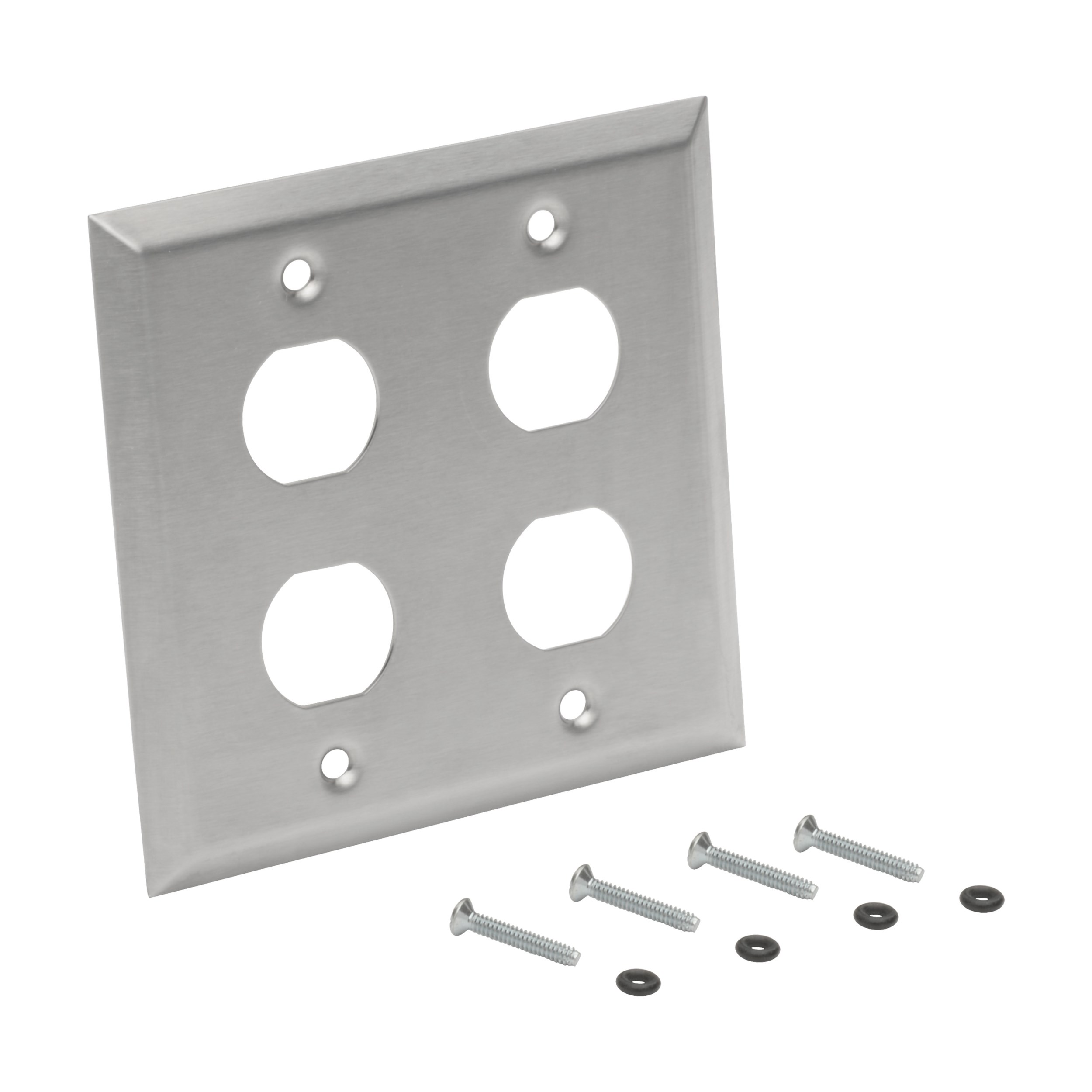 Bulkhead Wall Plate, 4 Cutout, Industrial, Metal | Eaton
