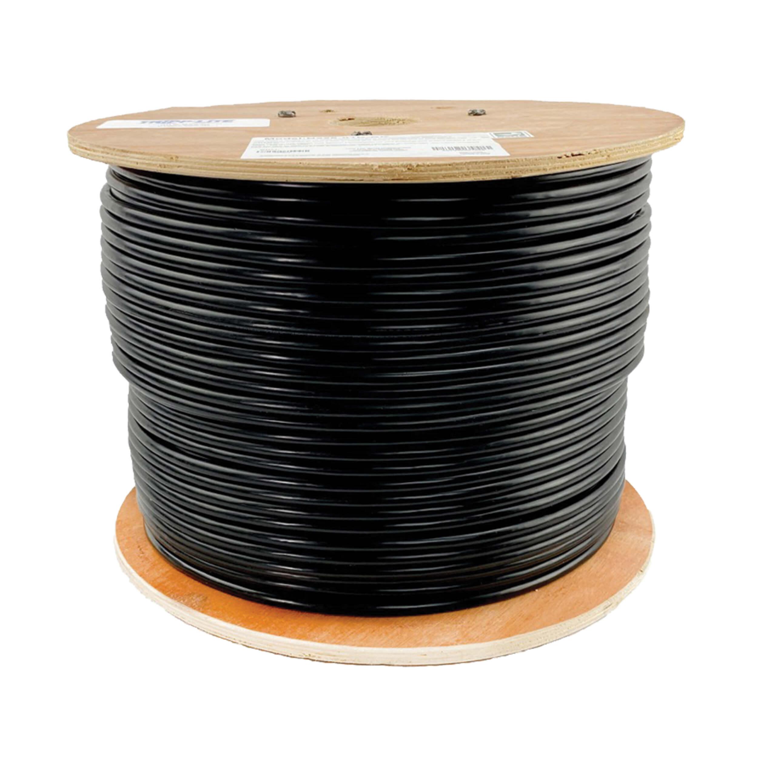 Cat6 Gigabit Bulk Solid-Core PVC Cable, Black, 1000-ft TAA | Eaton