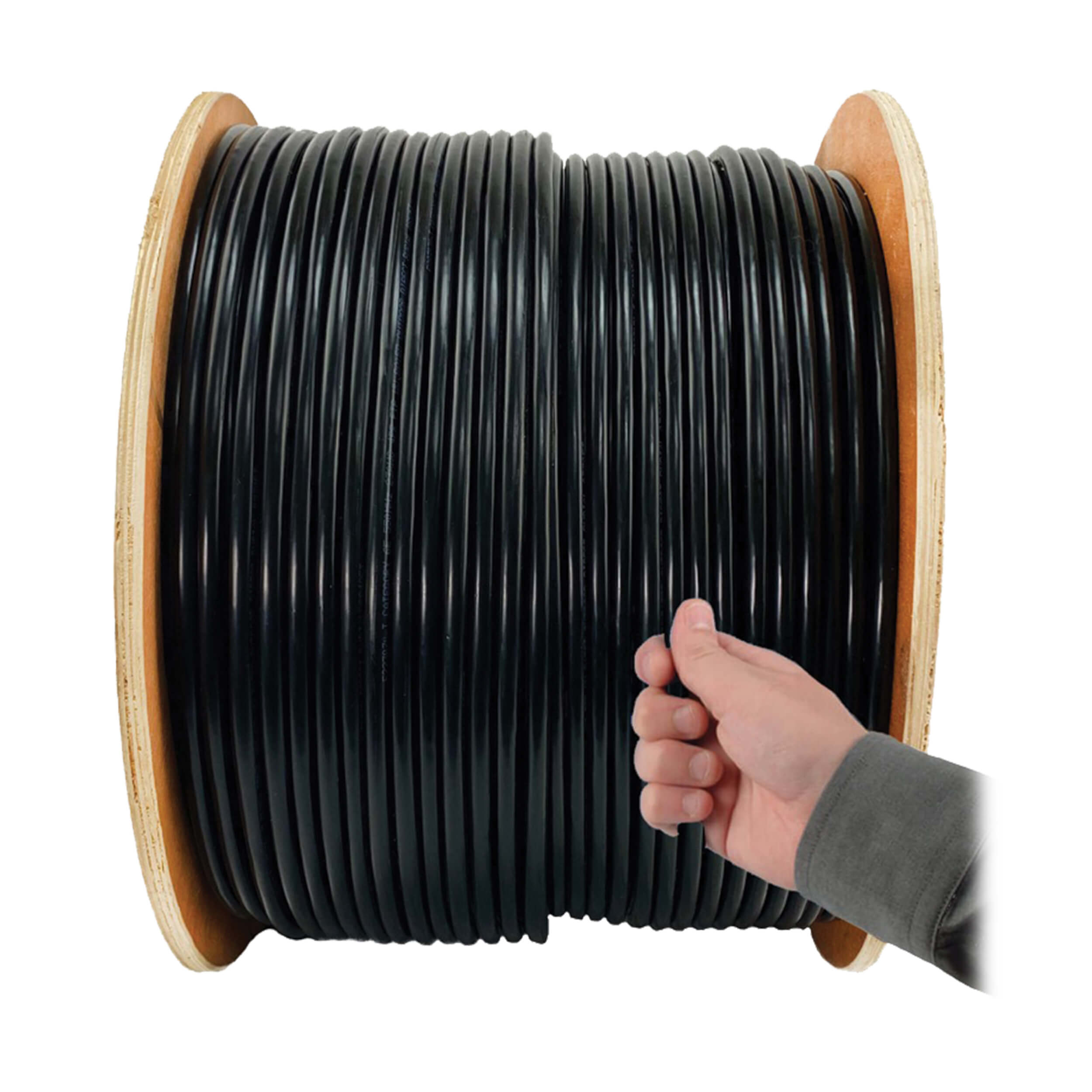 Cat6 Gigabit Bulk Solid-Core PVC Cable, Black, 1000-ft TAA | Eaton