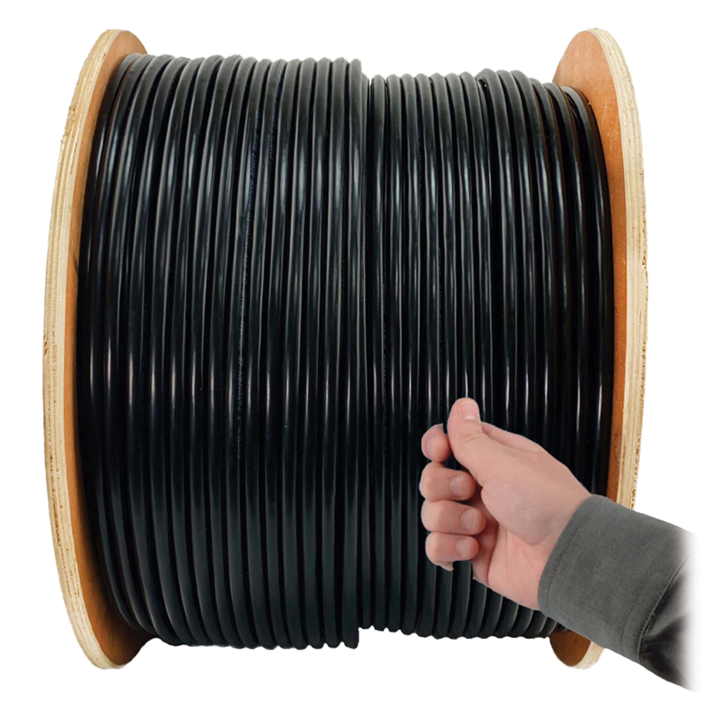 Cat6 Bulk Ethernet Cable, Outdoor-Rated UTP, 600 MHz Solid-Core, Black ...