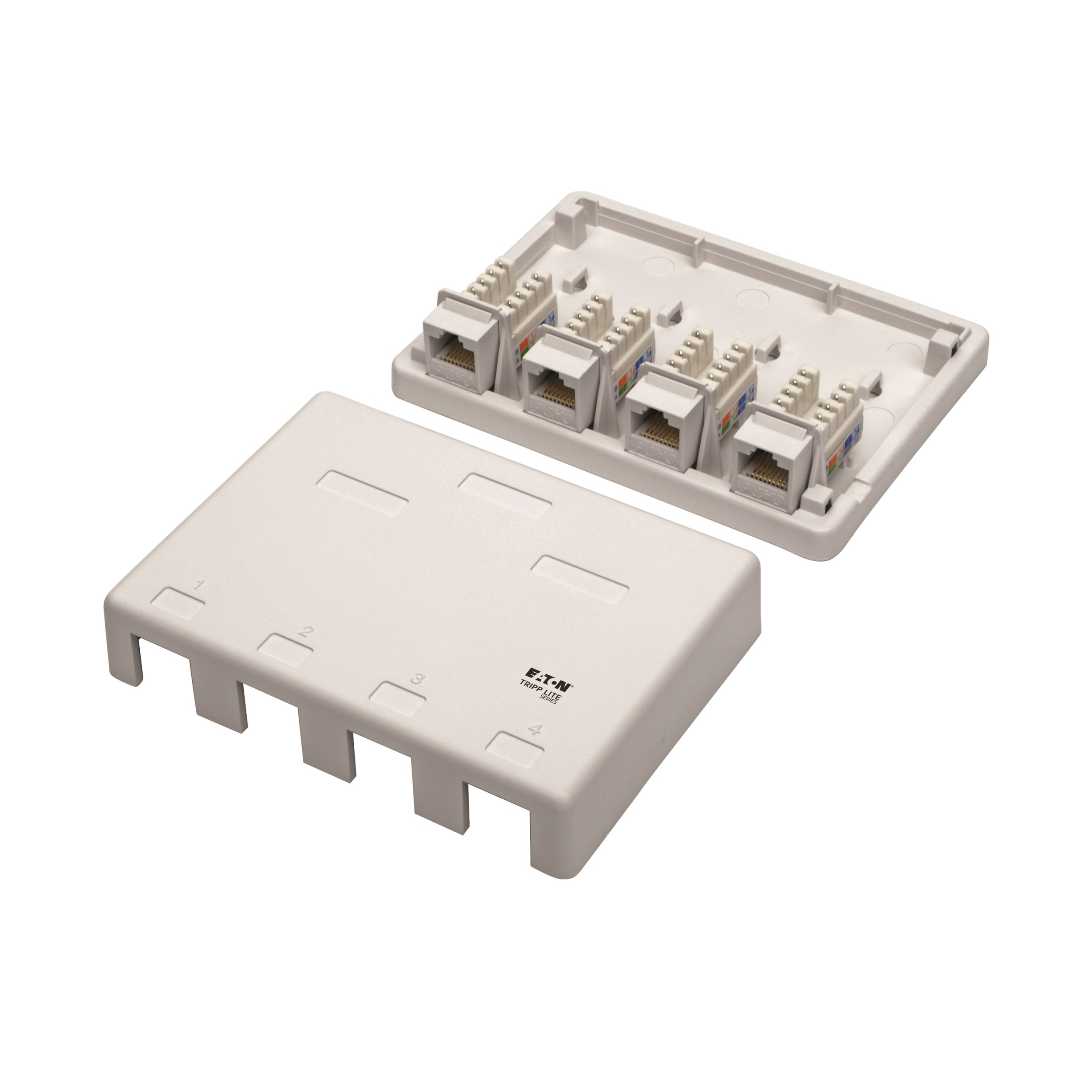 Pre-Configured Unshielded Cat6 4-Port Surface-Mount Box | Eaton