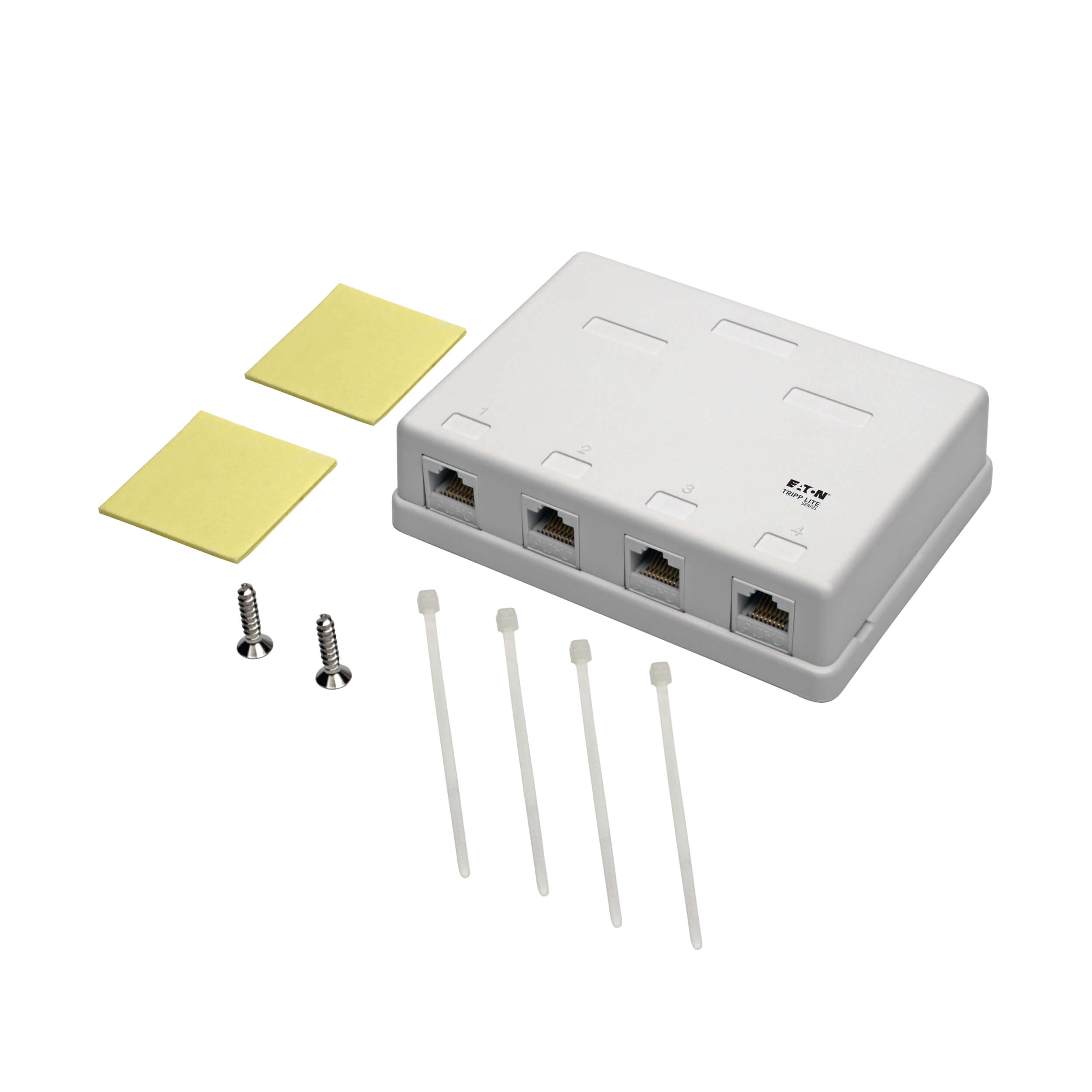 Pre-Configured Unshielded Cat6 4-Port Surface-Mount Box | Eaton