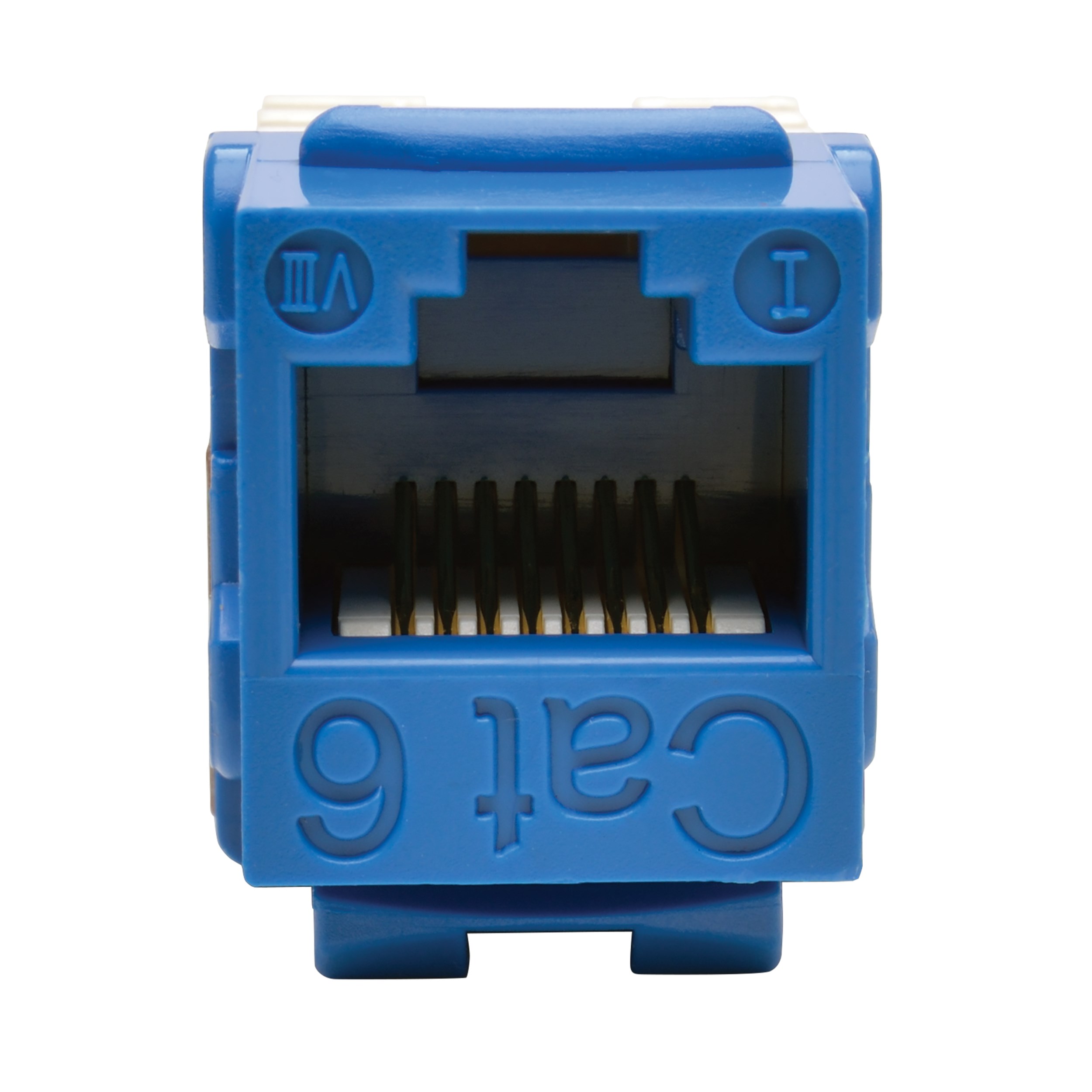 Cat6/Cat5e 110 Style Punch Down Keystone Jack, Blue | Eaton