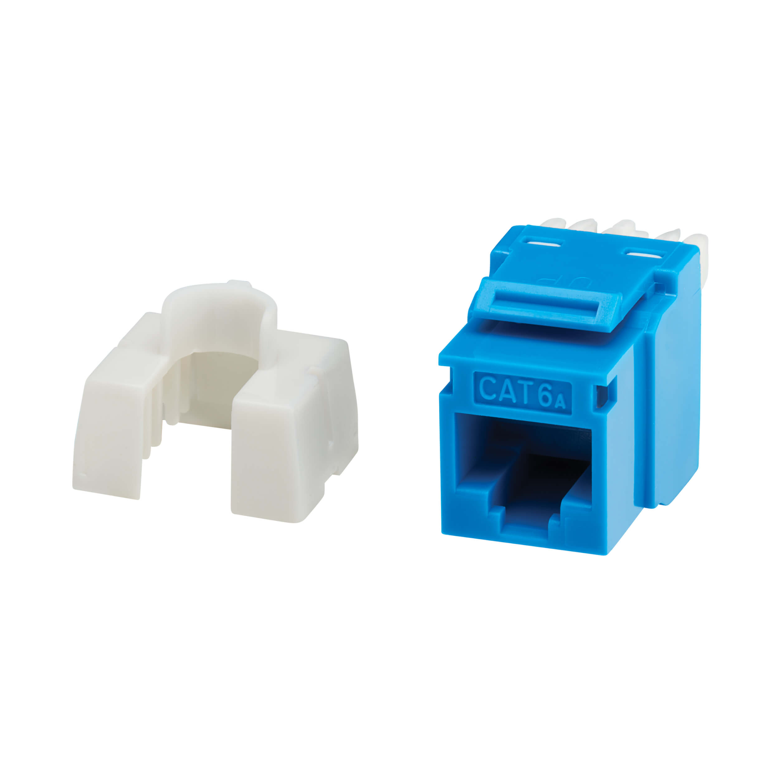 Cat6a Keystone Jack, 4PPoE, 110 Krone, RJ45, Blue, TAA | Eaton