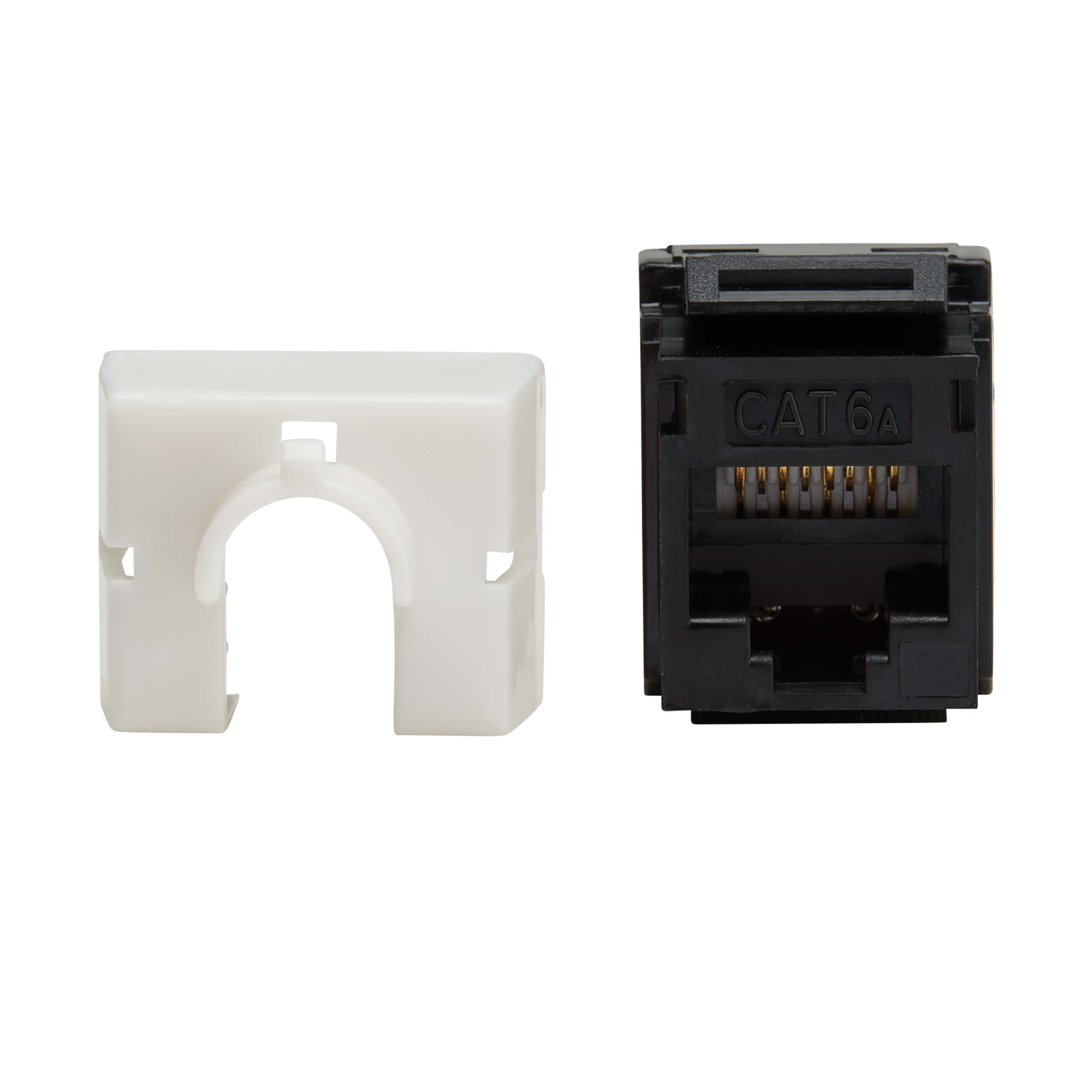 Cat6a Keystone Jack, 4PPoE, 110 Krone, RJ45, Black, 10PK, TAA | Eaton