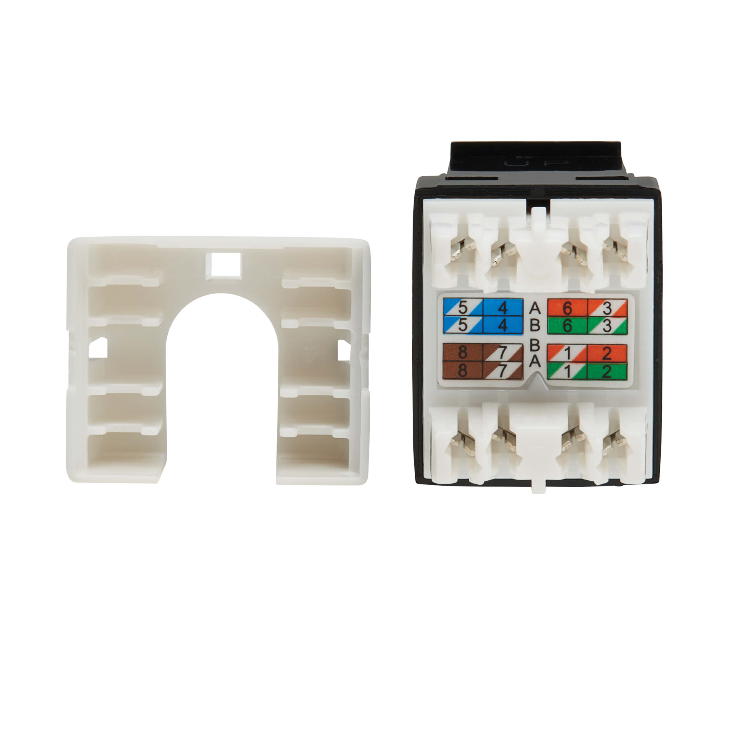 Cat6a Keystone Jack, 4PPoE, 110 Krone, RJ45, Black, 10PK, TAA | Eaton