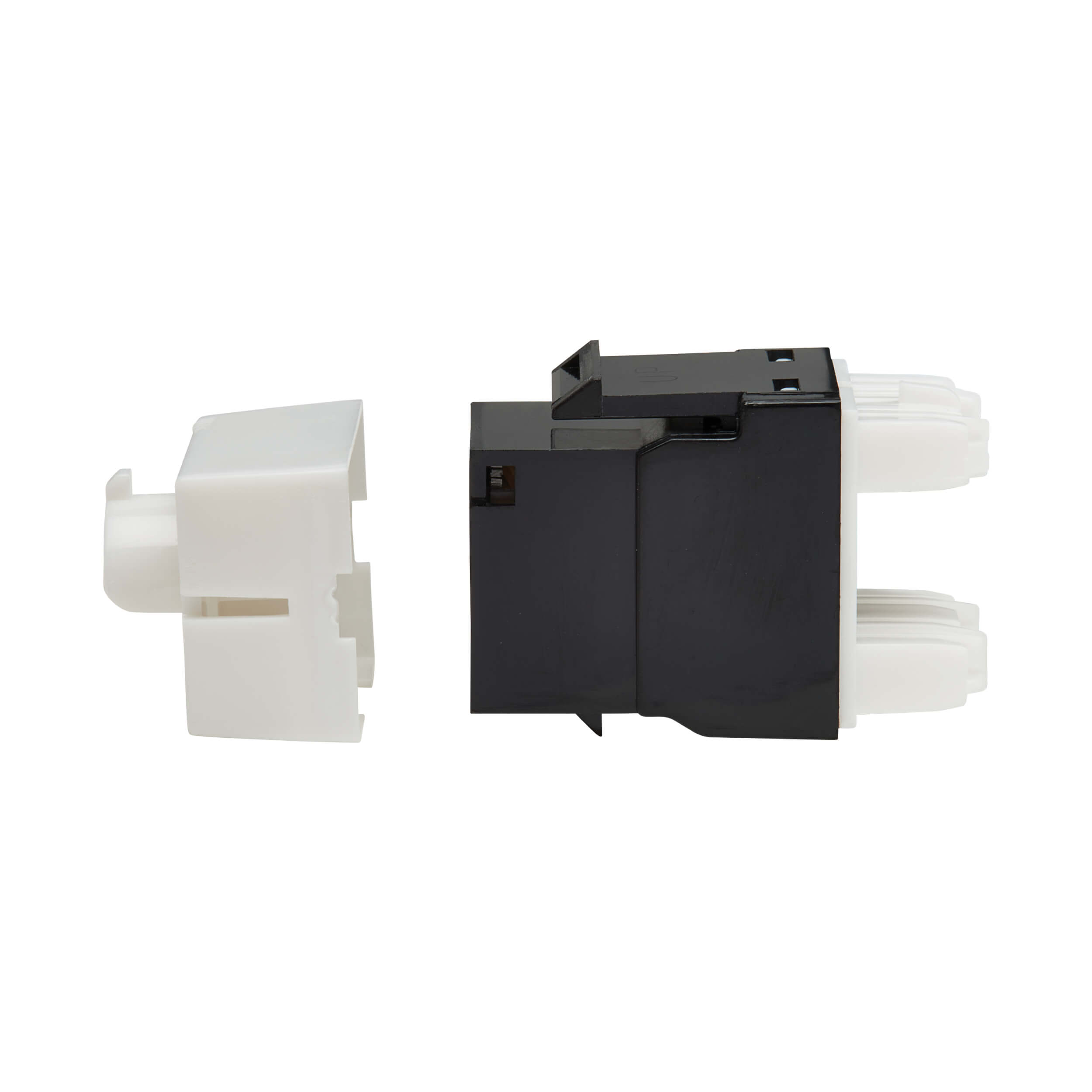 Cat6a Keystone Jack, 4PPoE, 110 Krone, RJ45, Black, 10PK, TAA | Eaton