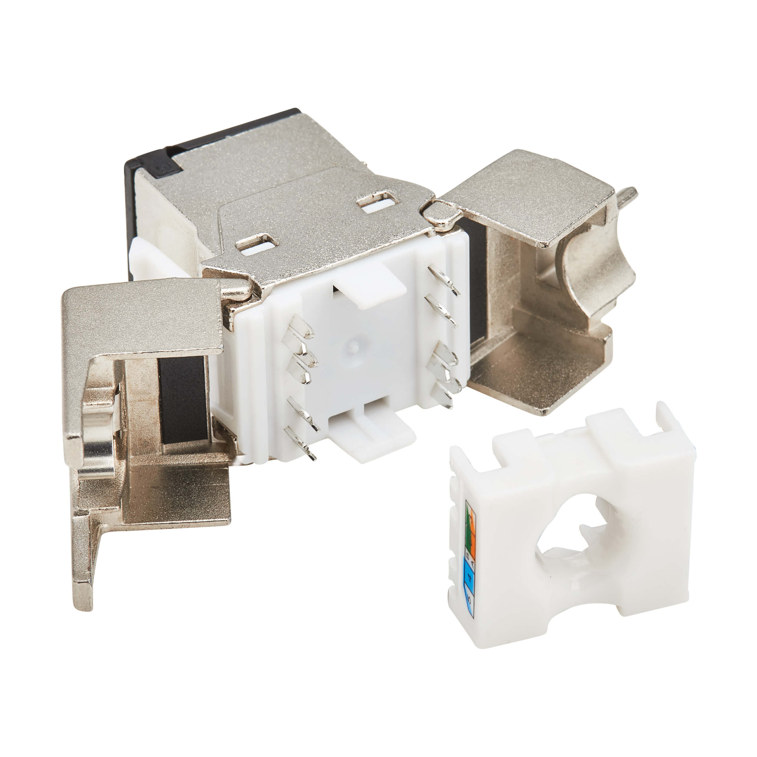 Cat8 STP Shielded Tool-Free Keystone RJ45 Jack, 568A/B | Eaton