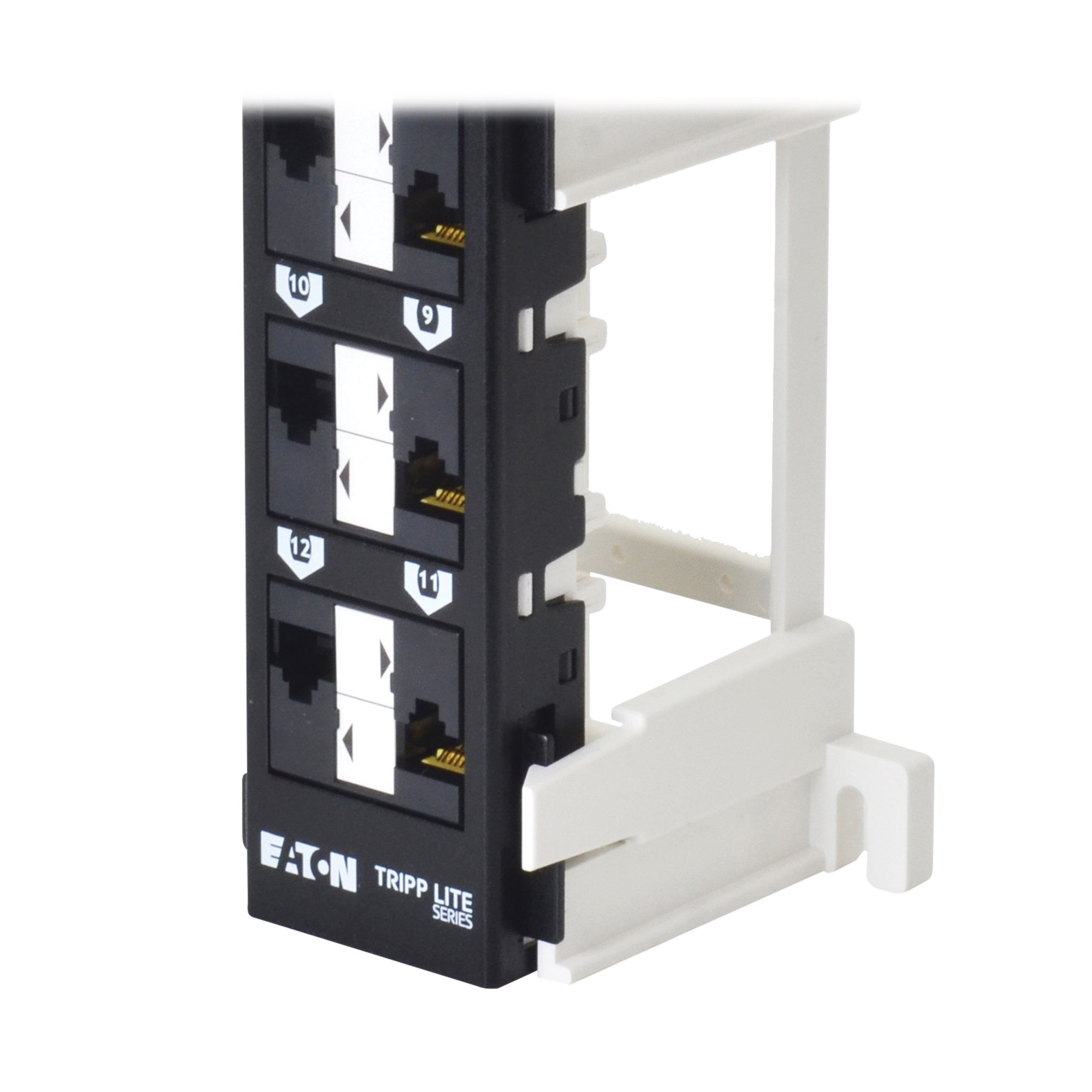 12-Port Cat6a Patch Panel, PoE, Wall-Mount, Offset Ports | Eaton